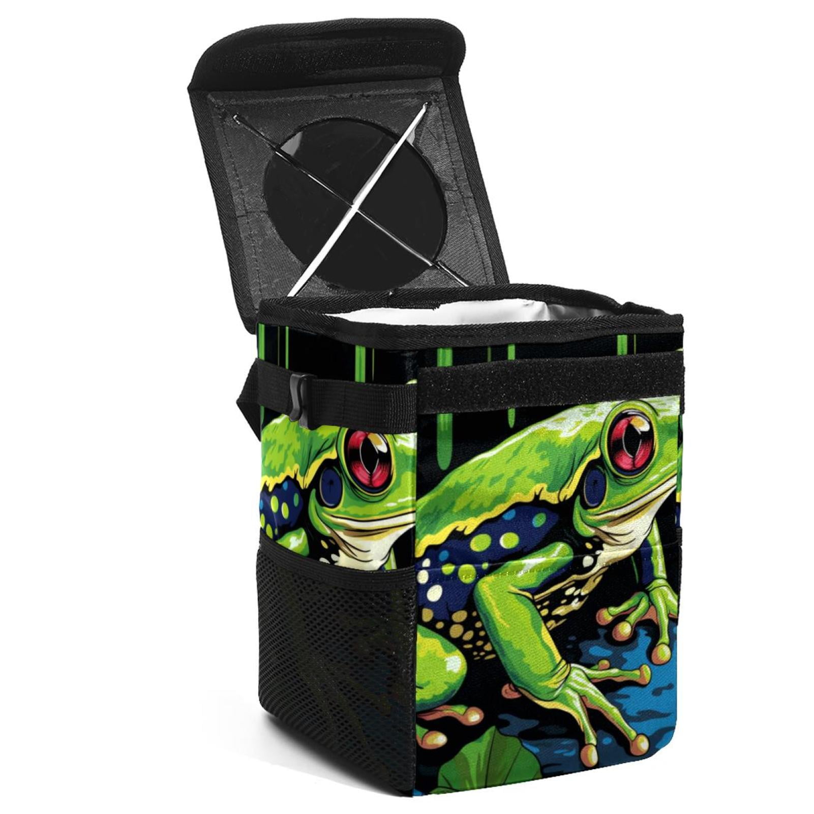 Frog Mini Trash Can Car Trash Bin Trash Can for Car - Foldable, with ...