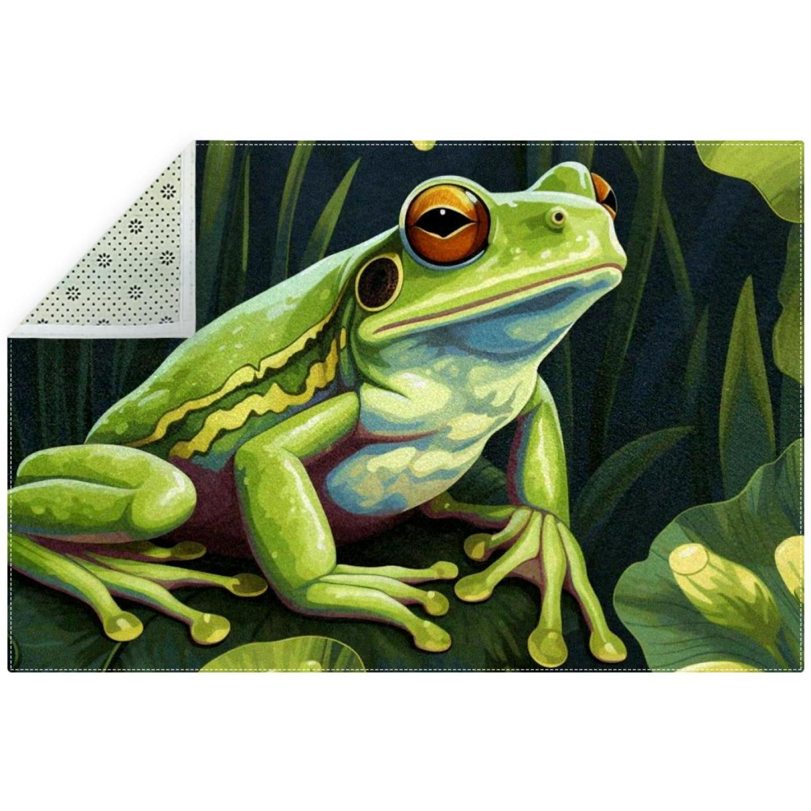Frog Modern Polyester Area Rug 5x7 Gray Geometric Pattern Indoor ...