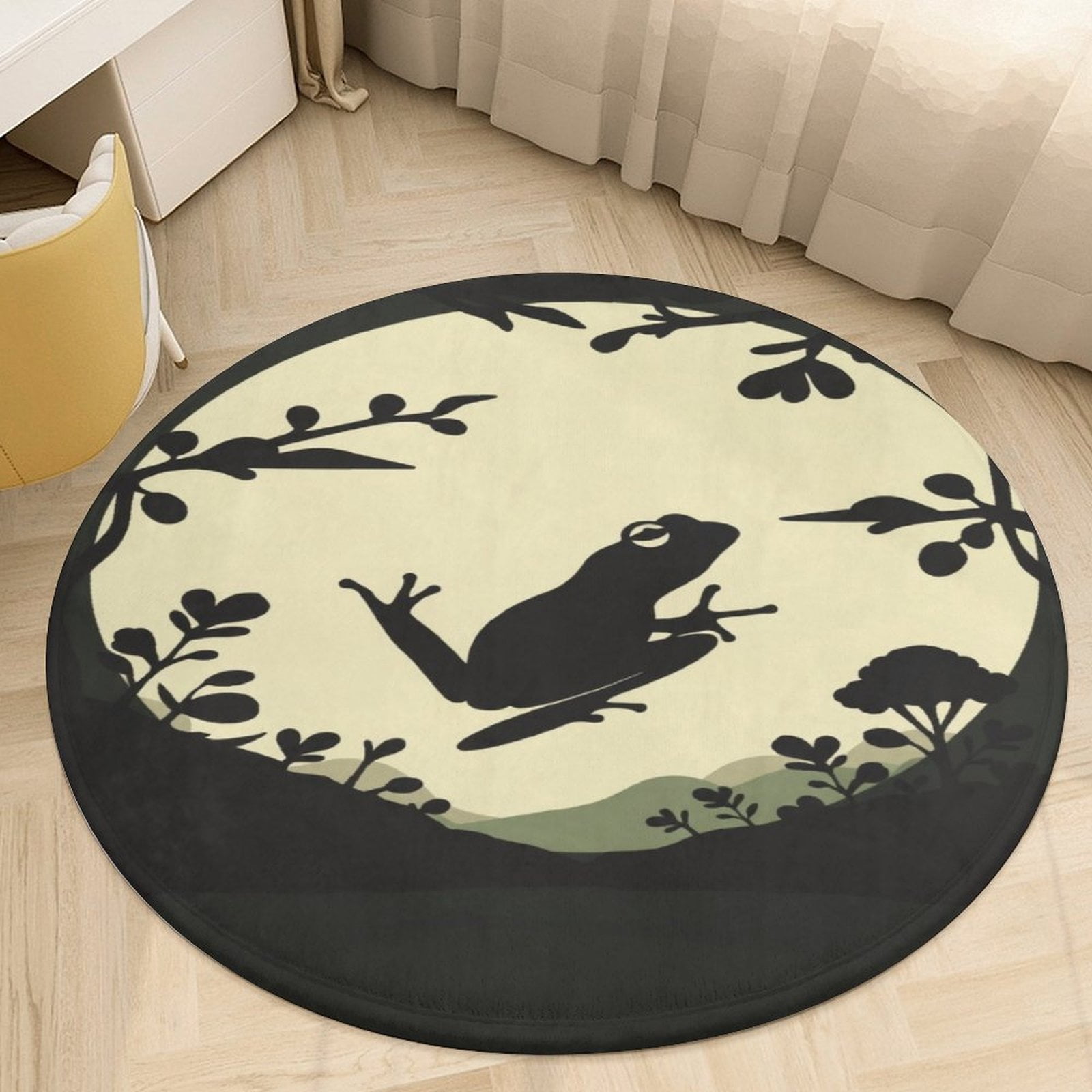 Frog Moon Night Round Carpets Modern Living Room Ration Rugs Large Area Bedroom R Bedside Carpet ...