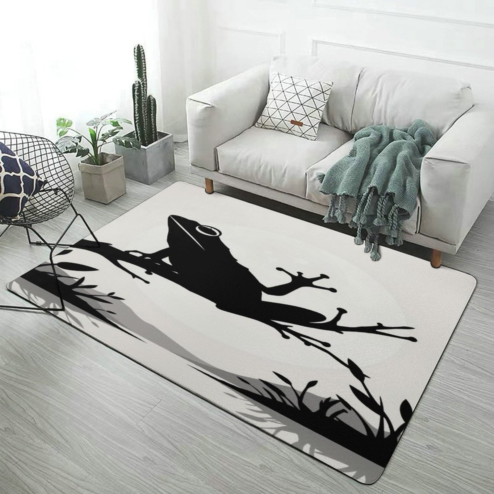 Frog Moon Silhouette Carpet Large Size Living Room American Style Rugs ...