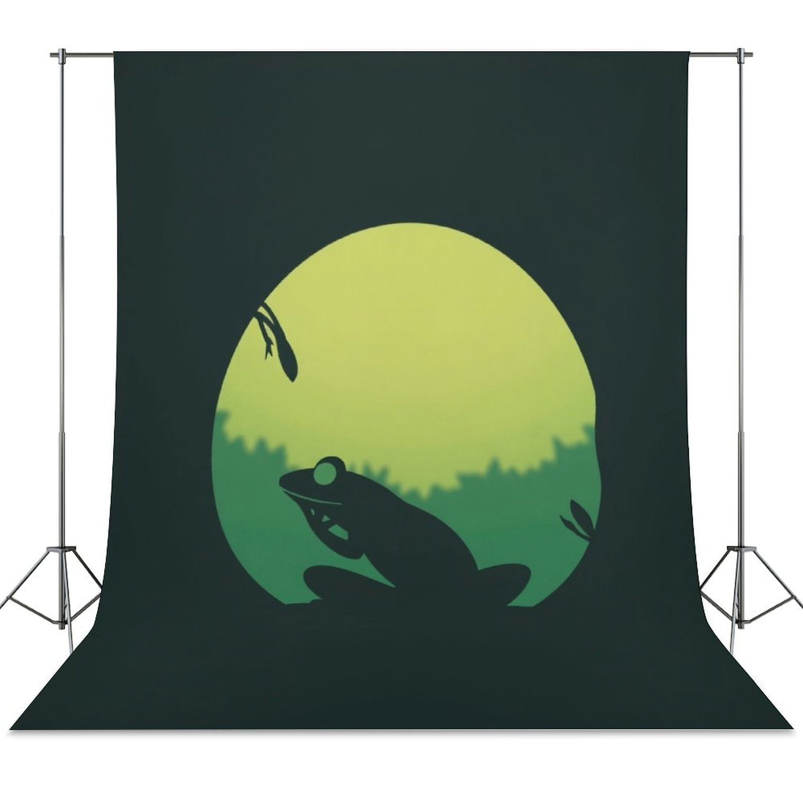 Frog Moon Silhouette Party Backdrop Birthday Decoration Backgrounds for ...