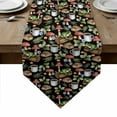 Frog Mushroom Table Runner Linen Burlap Table Runner 72 Inches Long Red ...