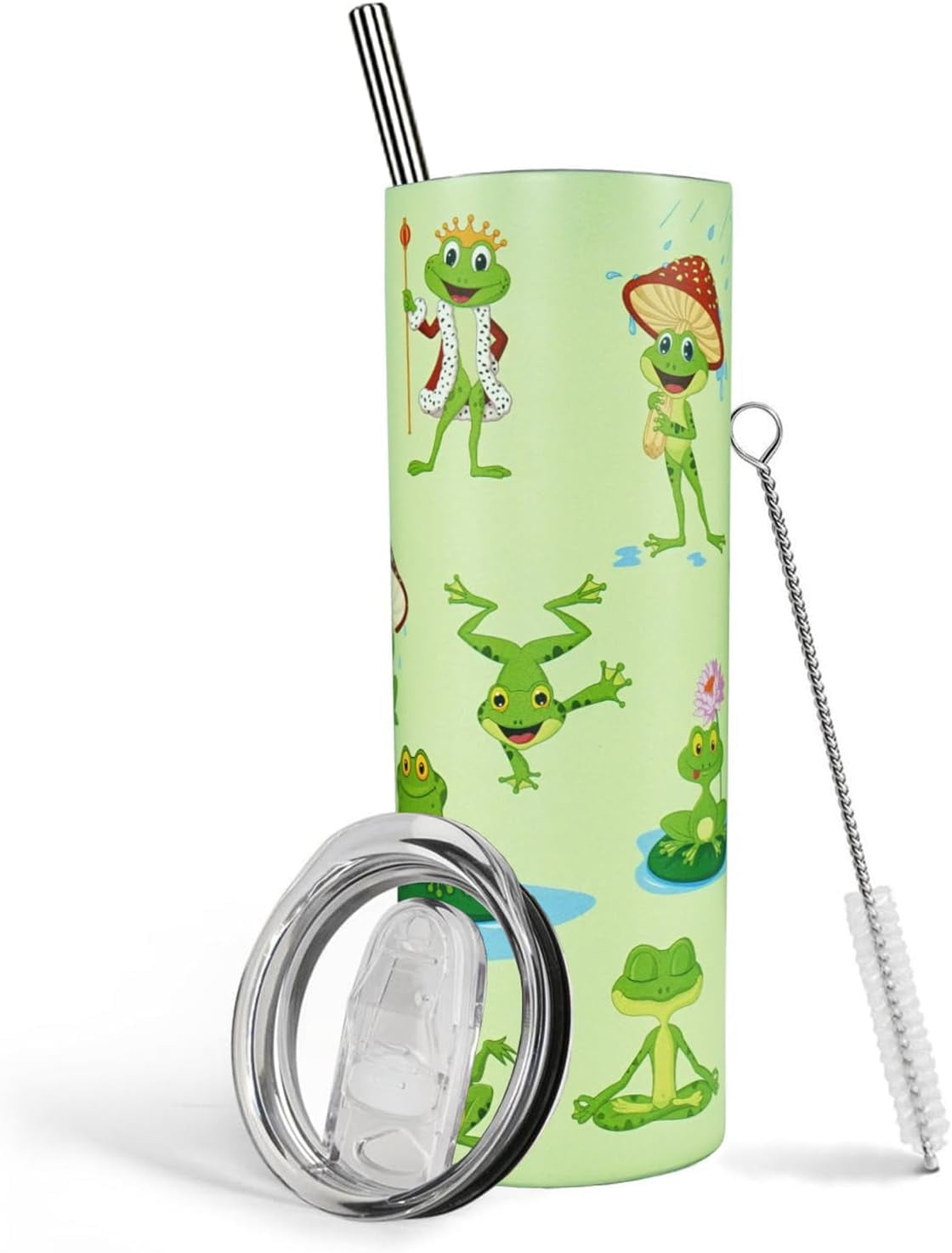 Frog Mushroom Tumbler With Lid and Straw Stainless Steel 20oz Frog ...