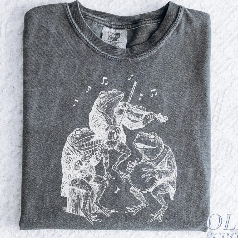 Frog Musicians 90S Tshirt, Vintage Frog Shirt, Funny Music Top, Guitar ...