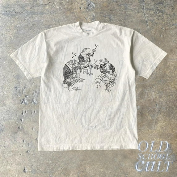 Frog Musicians 90s Retro Shirt, Frog Graphic T-Shirt, Cute Funny Frog ...