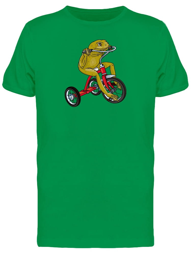 Frog On A Tricycle Cartoon Tee Men's -Image by Shutterstock - Walmart.com