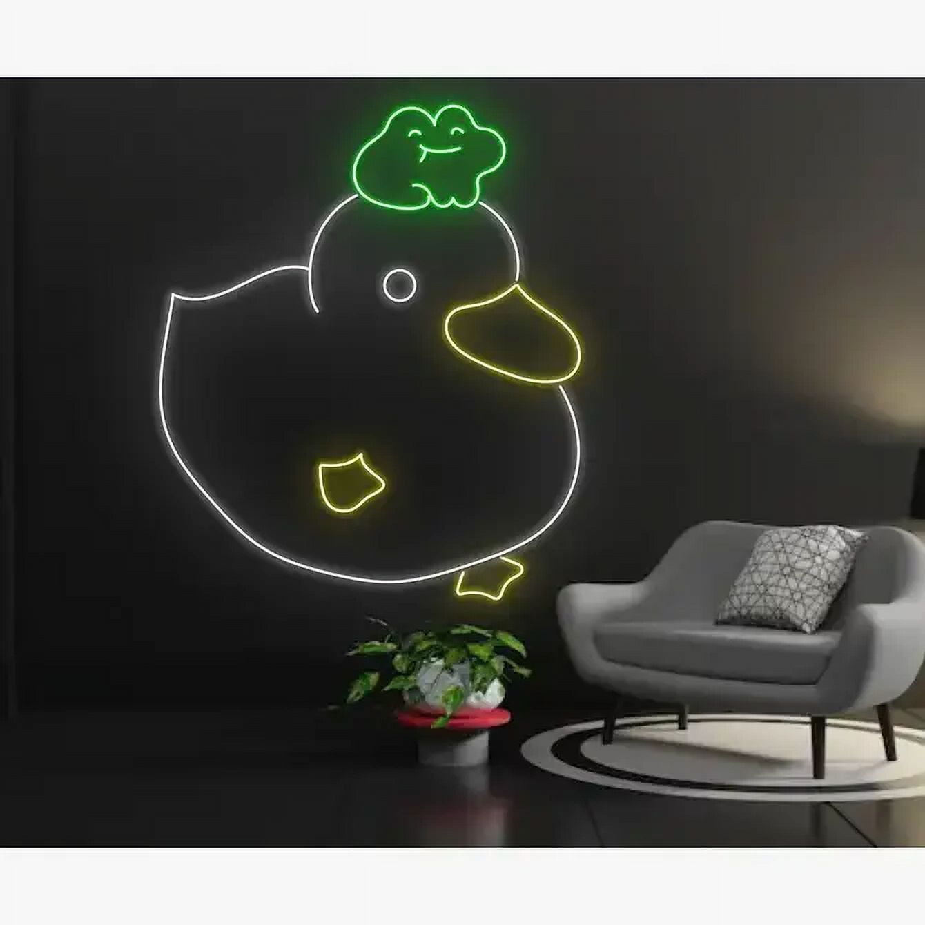 Frog On Duck Head Neon Sign, Animal Light Wall Décor - Walmart.com
