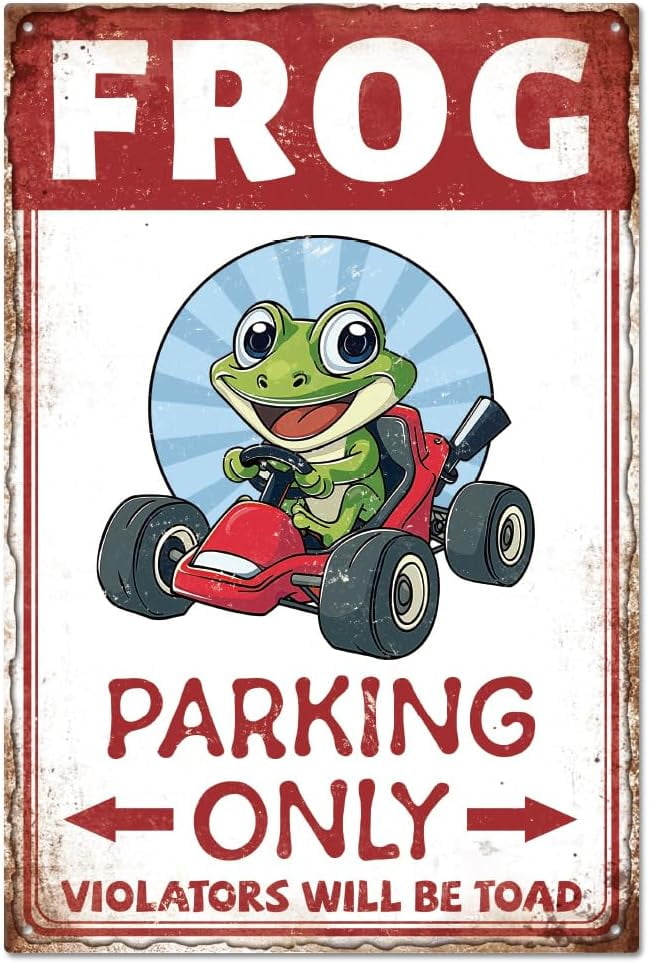 "Frog Parking Only Violators Will be Toad" Vintage Frog Parking Only ...