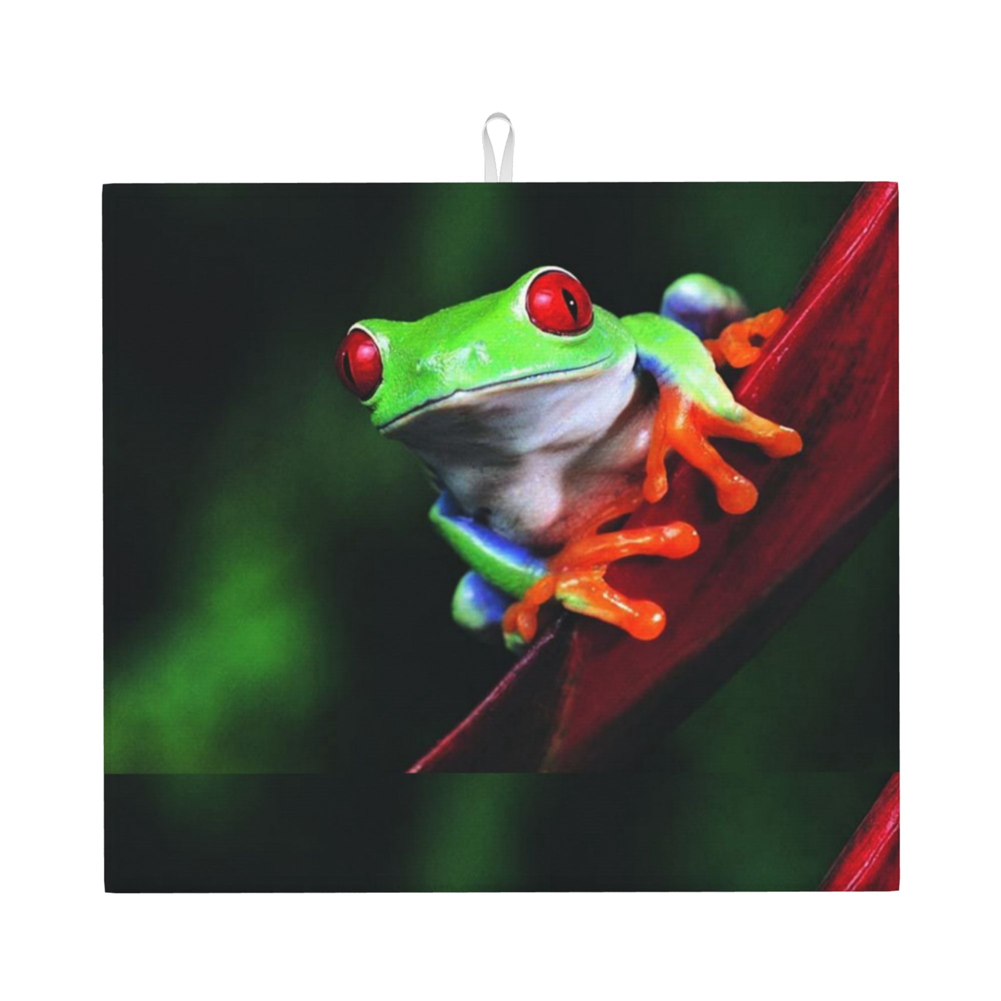 Frog Pattern Print Microfiber Kitchen Counter Mat,Dish Drying Pad for ...