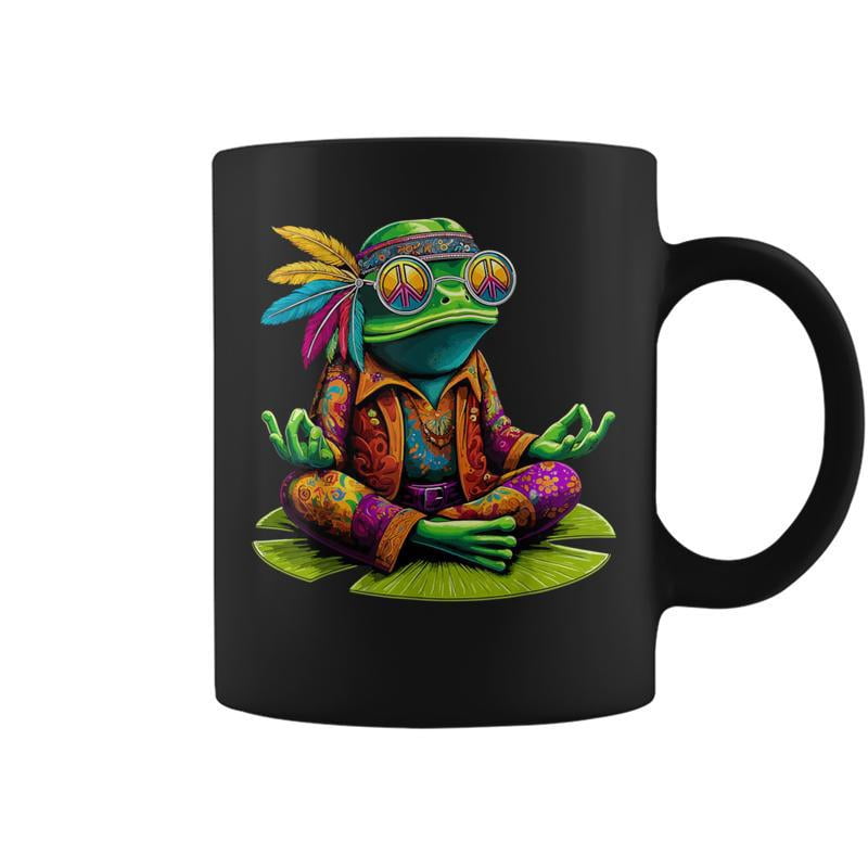Frog Peace Sign Hippie Frog Coffee Mugs - Walmart.com