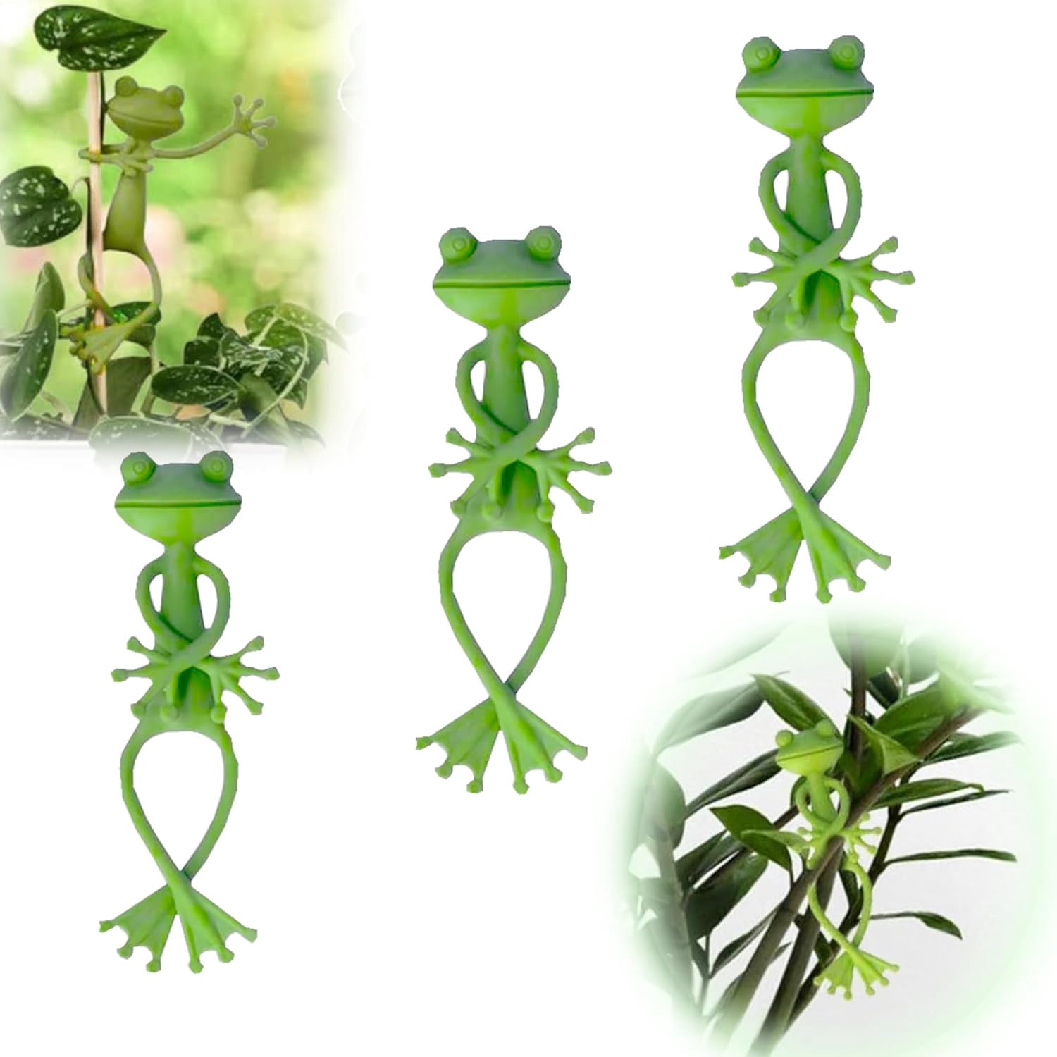 Frog Plant Stand - Adorable Green Frog Support for Small Plants Sturdy ...