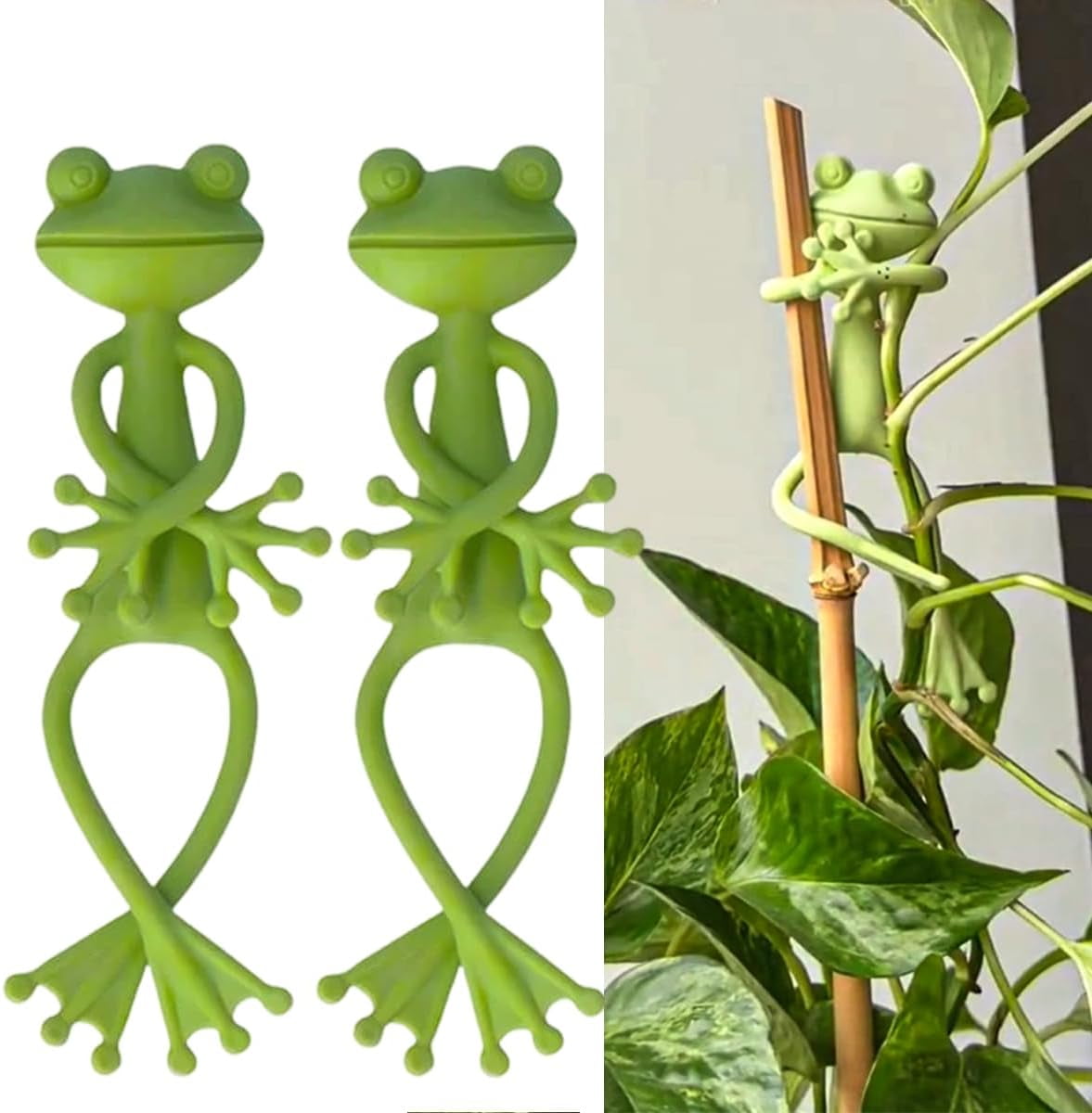 Frog Plant Stand, Green Frog Plant Supports, Plant Frog Holder, Cute ...