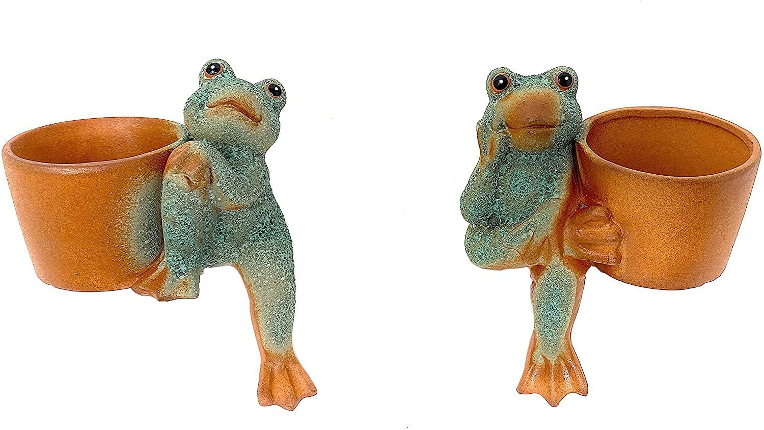 Frog Planters Set For Small Plants Flowers Succulent Garden Home Shelf ...