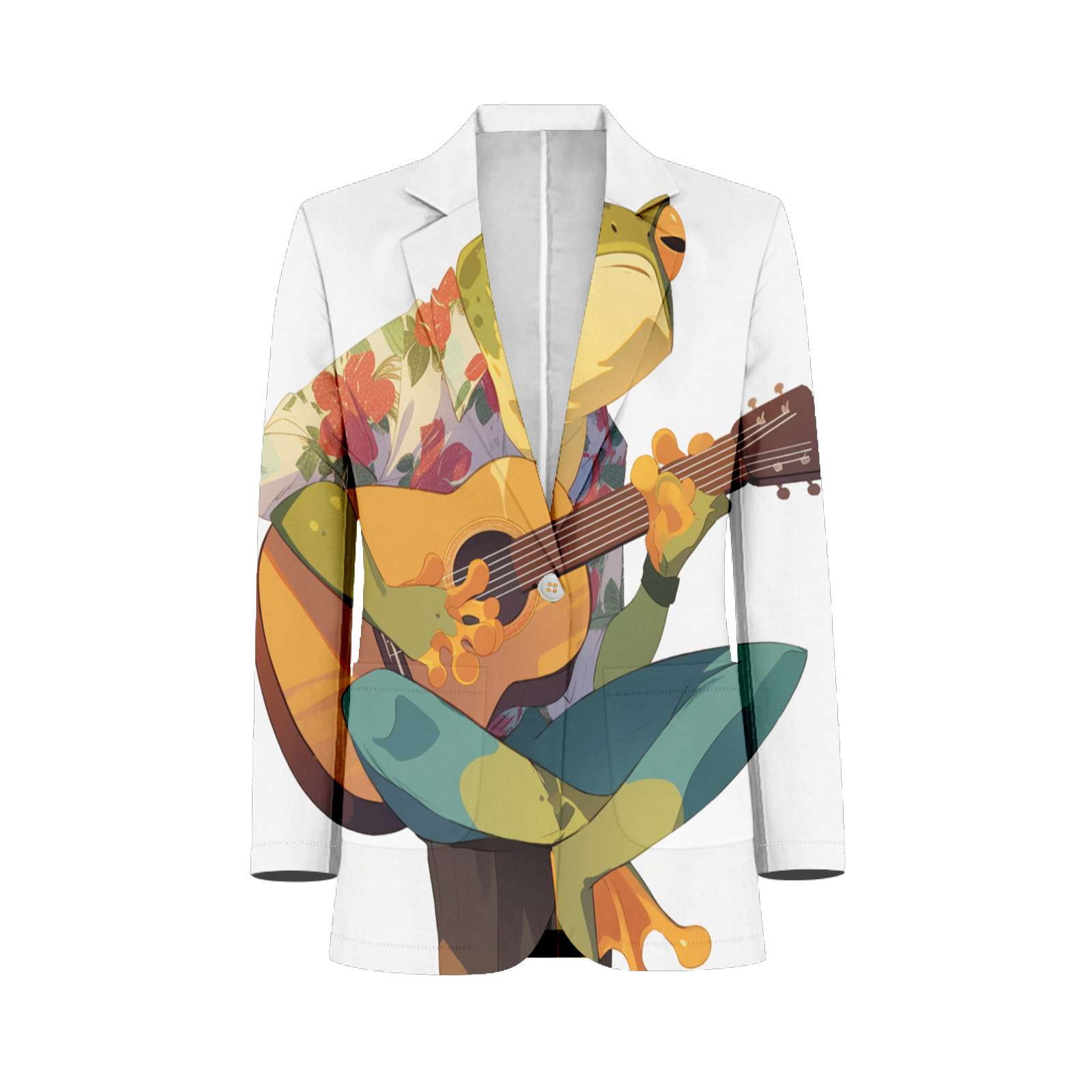 Frog Playing Guitar Musical Frog Customized Men's Suits full man Shawl ...