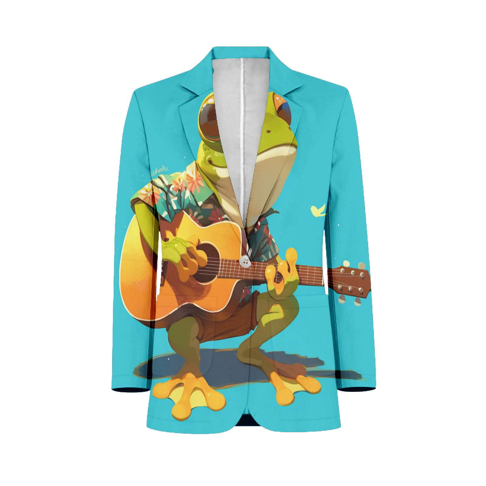 Frog Playing Guitar Musical Frog Customized Men's Suits full man Shawl ...
