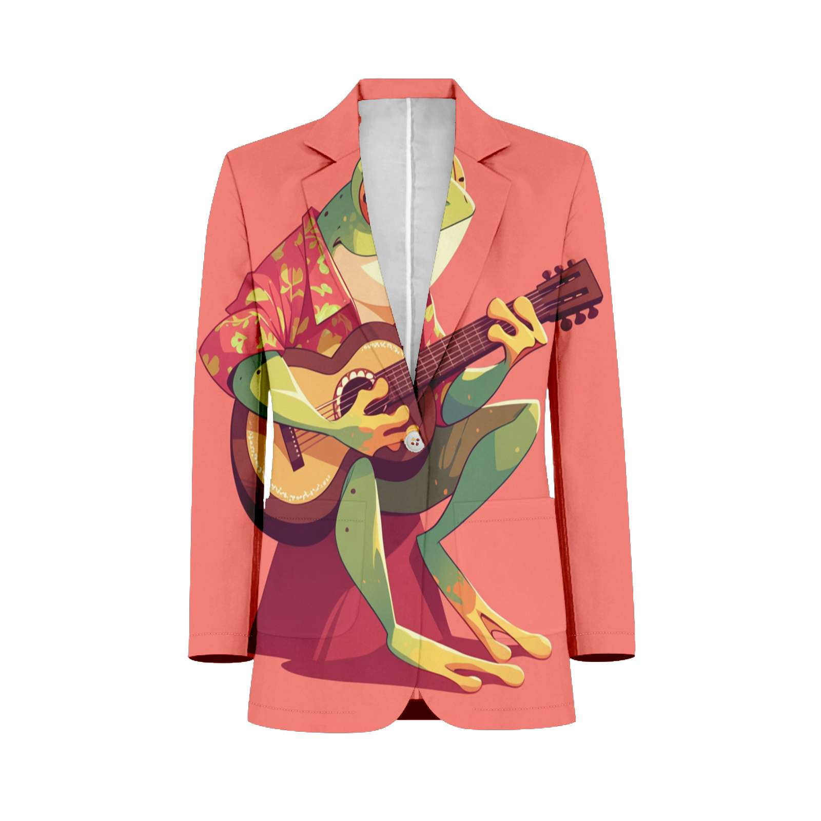 Frog Playing Guitar Musical Frog Customized Men's Suits full man Shawl ...