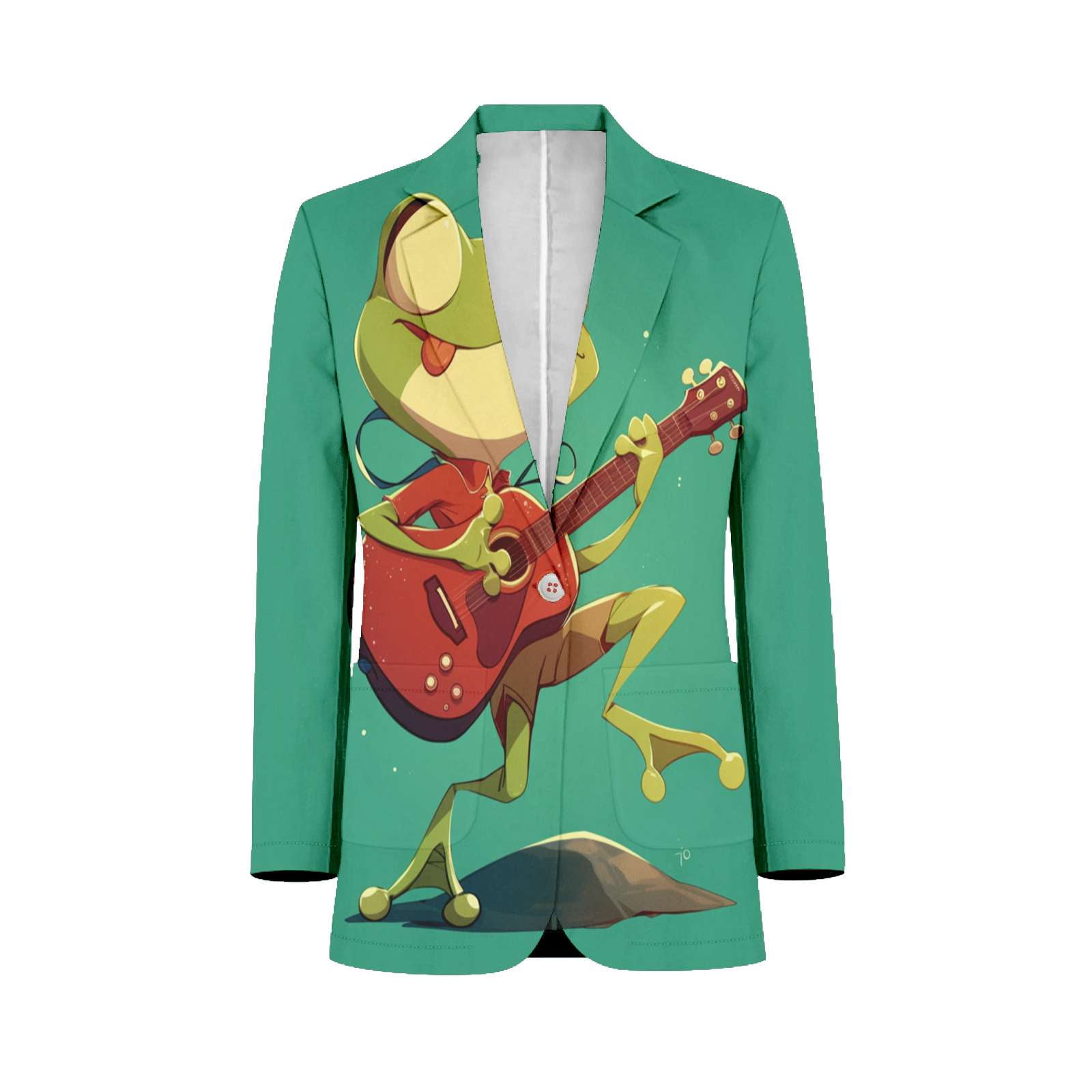 Frog Playing Guitar Musical Frog Customized Men's Suits full man Shawl ...