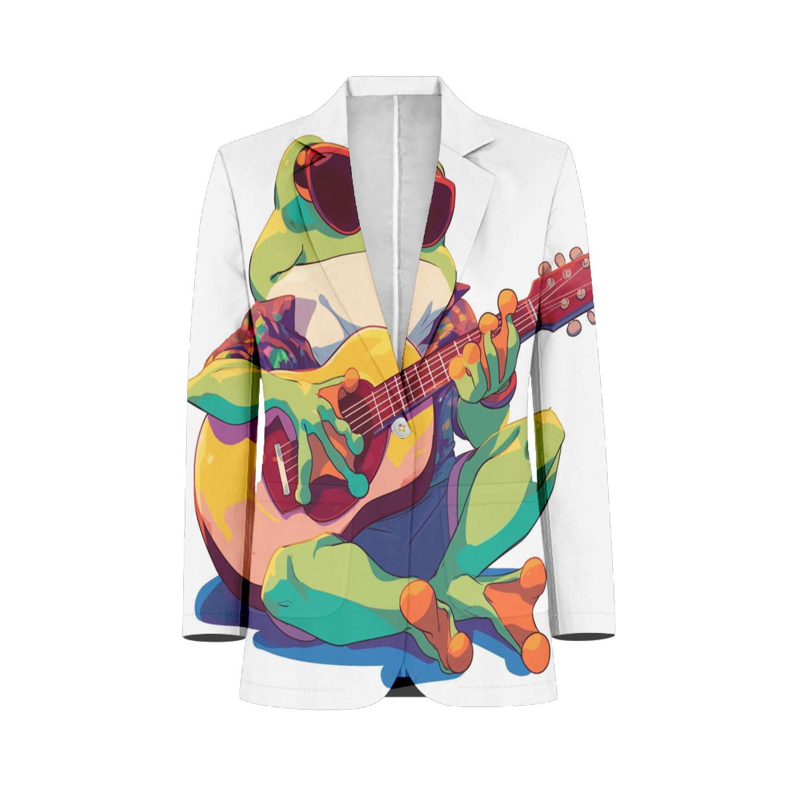 Frog Playing Guitar Musical Frog Customized Men's Suits full man Shawl ...