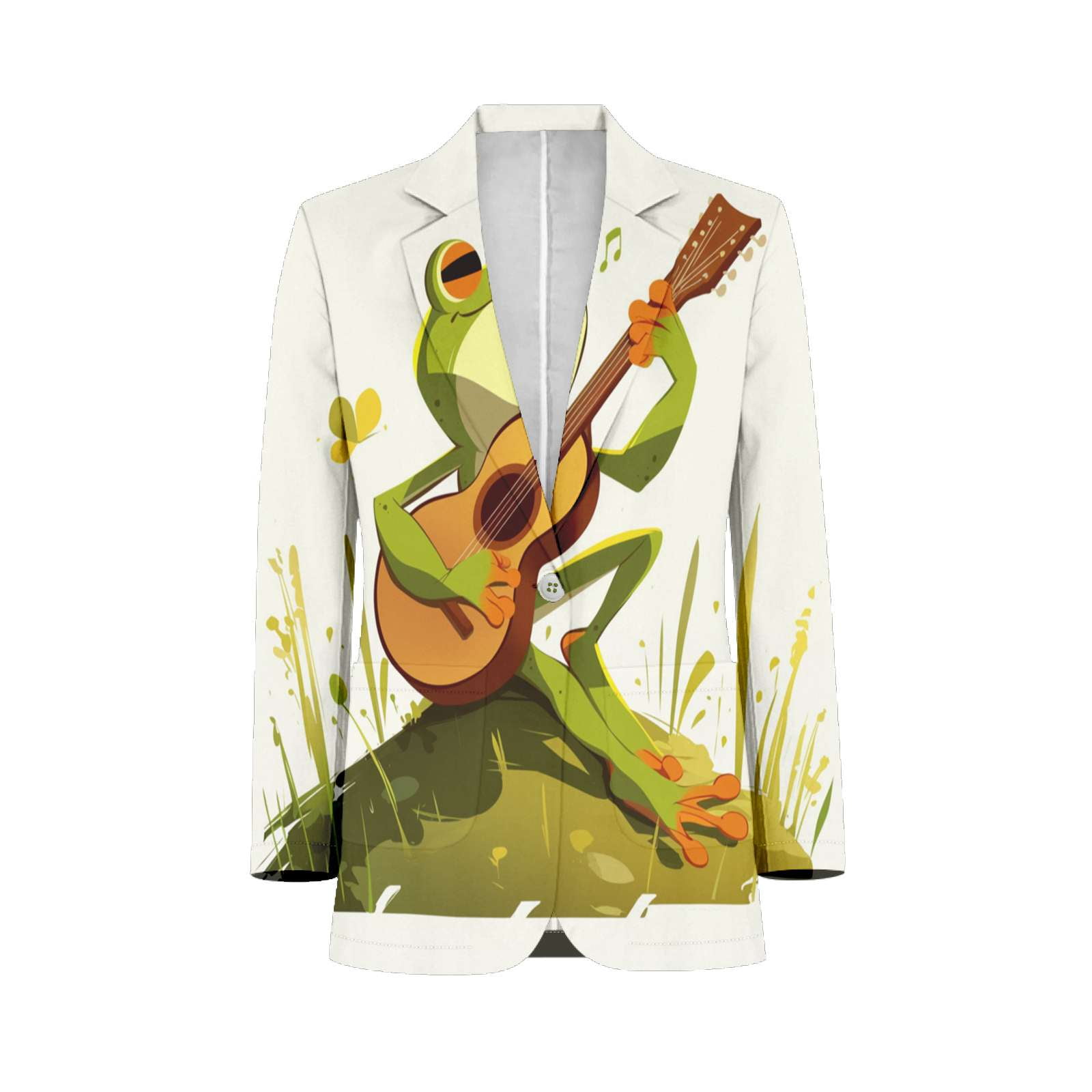 Frog Playing Guitar Musical Frog Customized Men's Suits full man Shawl ...