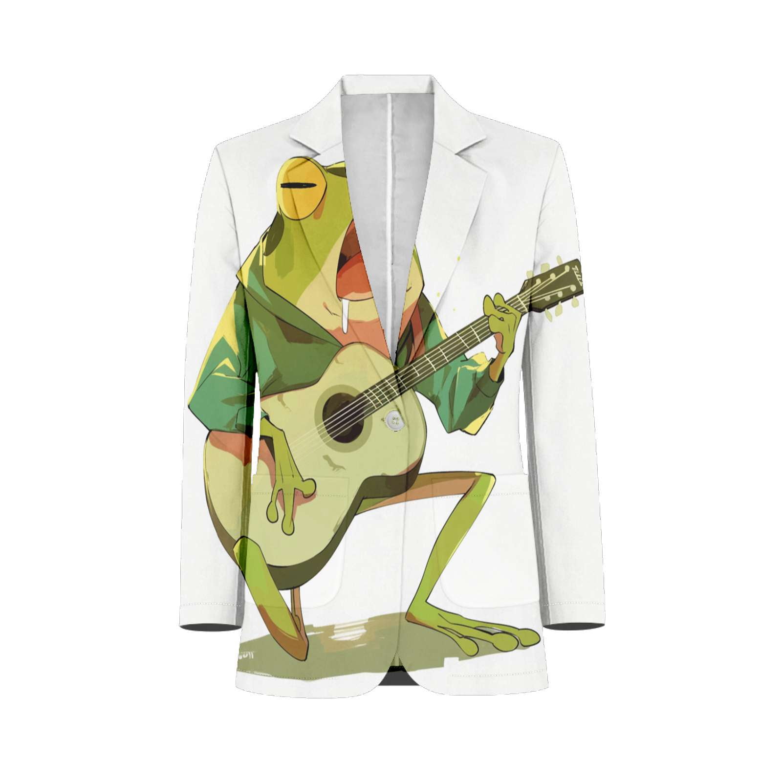 Frog Playing Guitar Musical Frog Customized Men's Suits full man Shawl ...