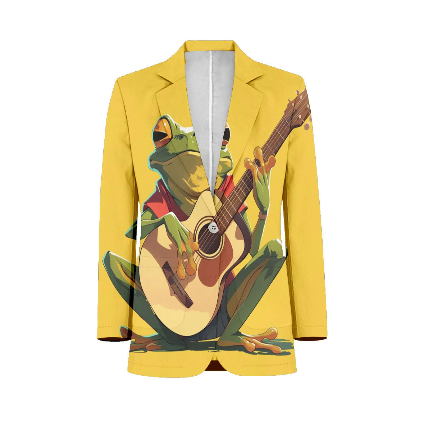 Frog Playing Guitar Musical Frog Customized Men's Suits full man Shawl ...