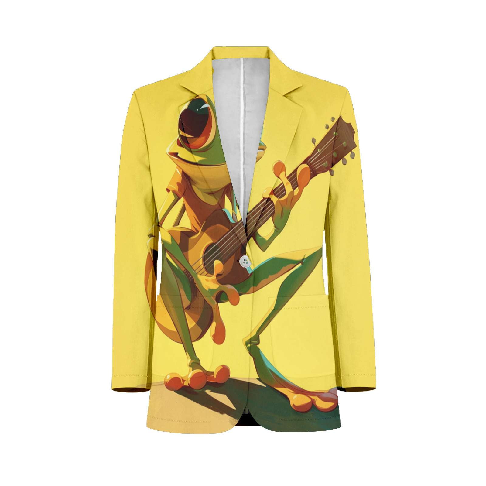 Frog Playing Guitar Musical Frog Customized Men's Suits full man Shawl ...