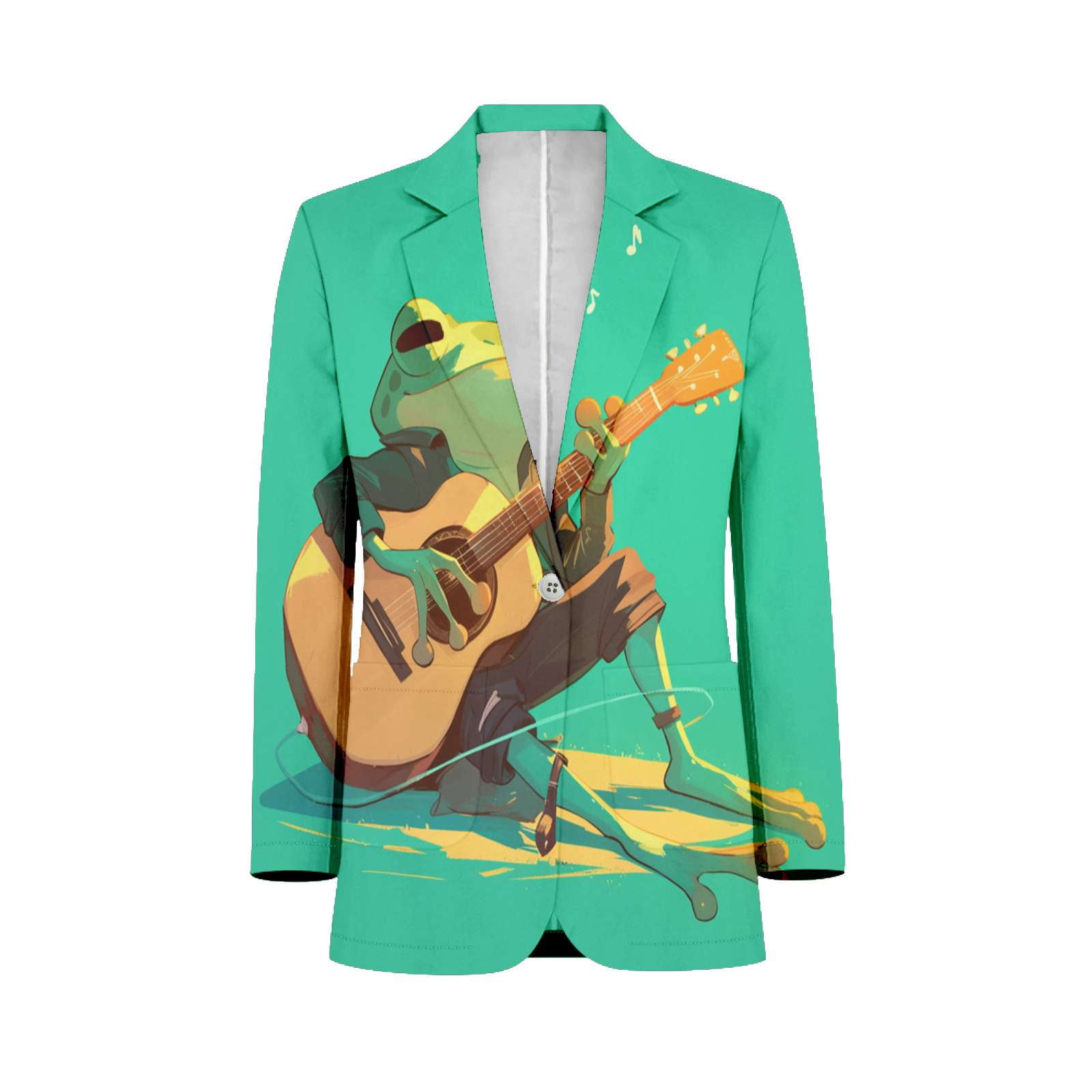 Frog Playing Guitar Musical Frog Customized Men's Suits full man Shawl ...