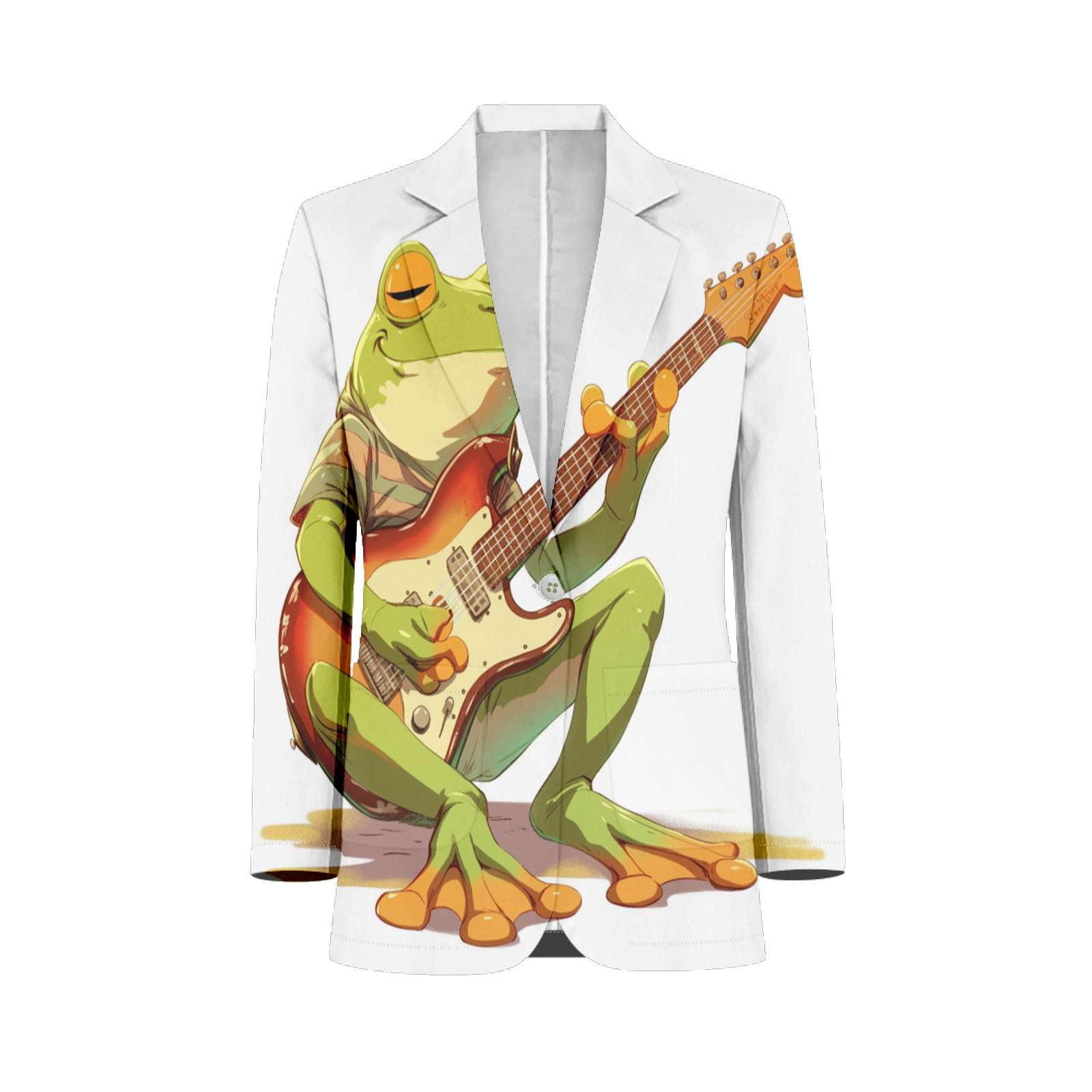 Frog Playing Guitar Musical Frog Customized Men's Suits full man Shawl ...