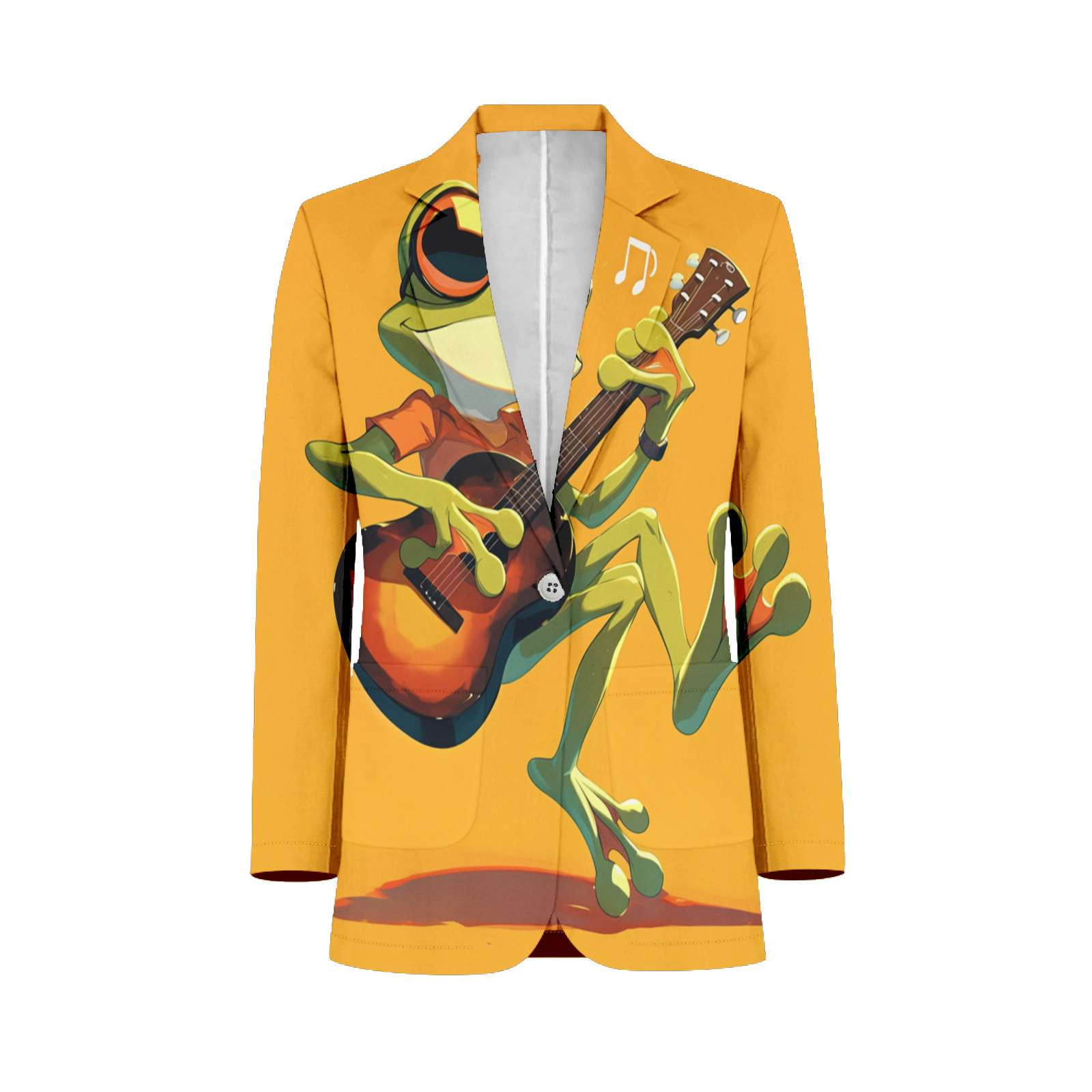 Frog Playing Guitar Musical Frog Customized Men's Suits full man Shawl ...