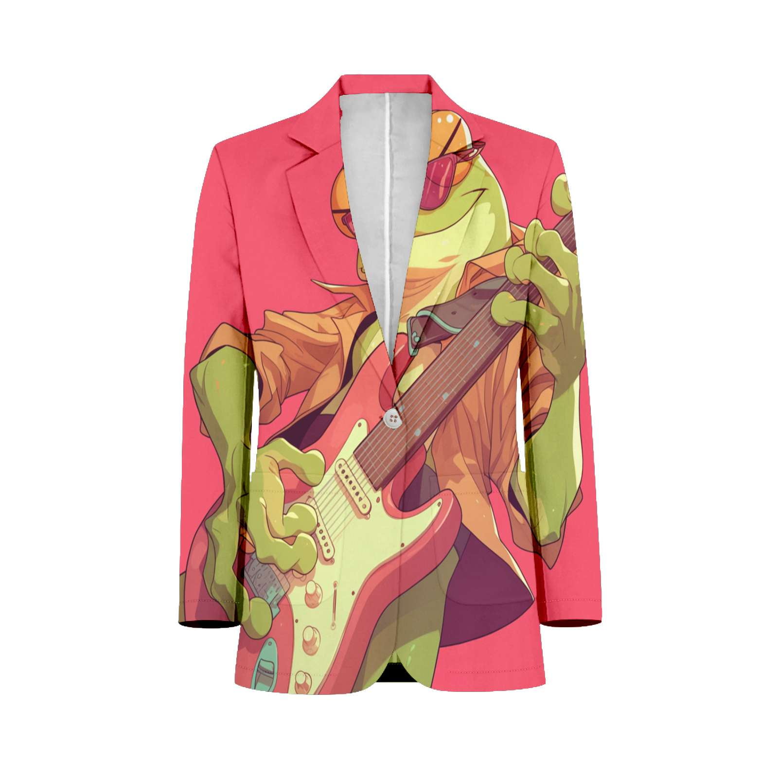 Frog Playing Guitar Musical Frog Customized Men's Suits full man Shawl ...