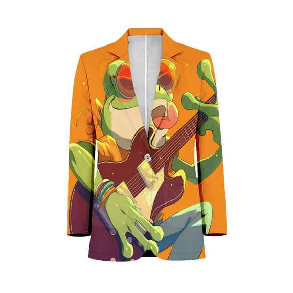 Frog Playing Guitar Musical Frog Customized Men's Suits full man Shawl ...