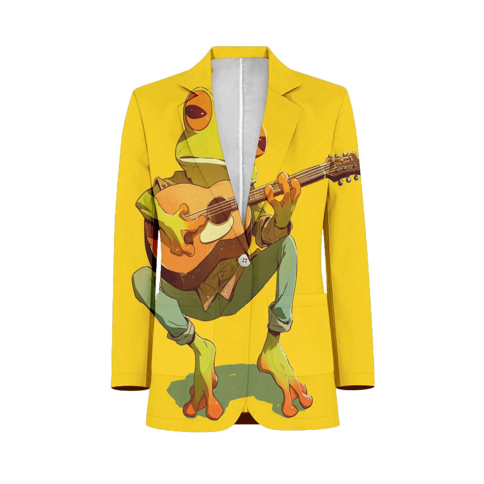 Frog Playing Guitar Musical Frog Customized Men's Suits full man Shawl ...