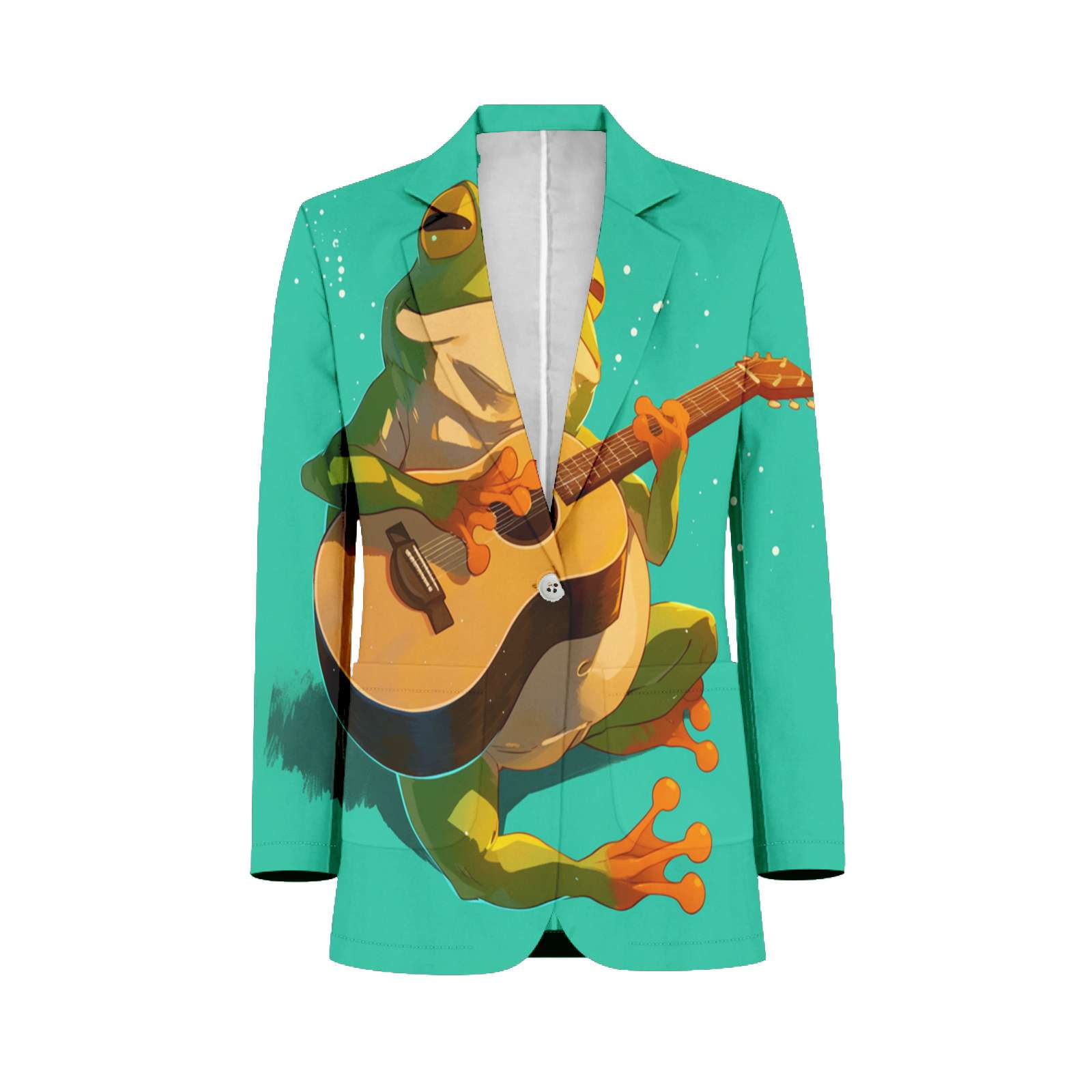 Frog Playing Guitar Musical Frog Customized Men's Suits full man Shawl ...