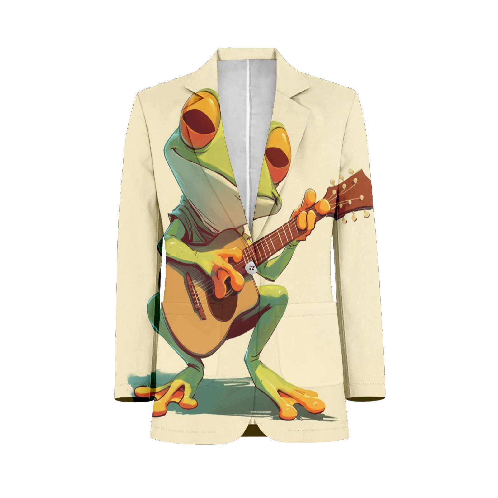 Frog Playing Guitar Musical Frog Customized Men's Suits full man Shawl ...