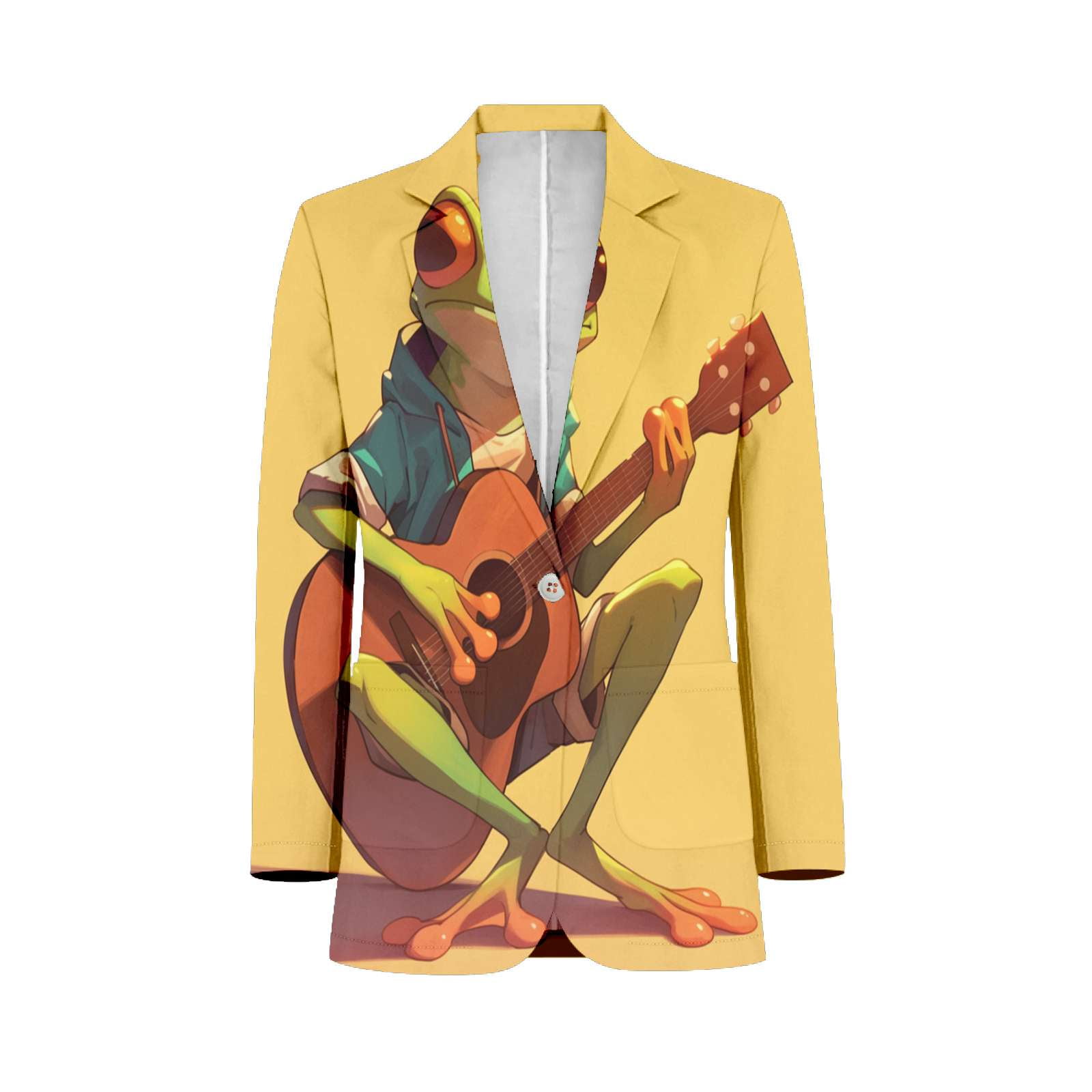 Frog Playing Guitar Musical Frog Customized Men's Suits full man Shawl ...