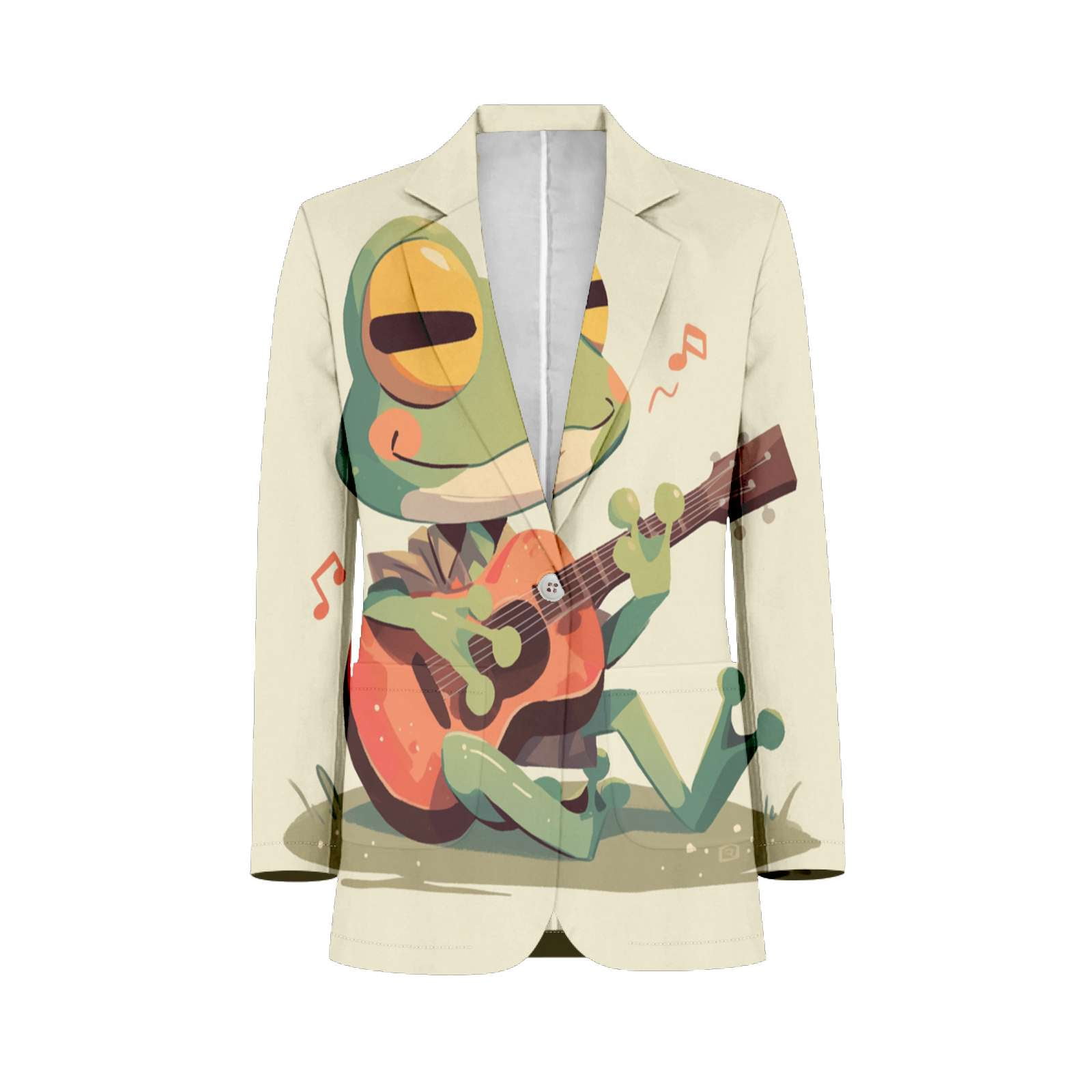 Frog Playing Guitar Musical Frog Customized Men's Suits full man Shawl ...