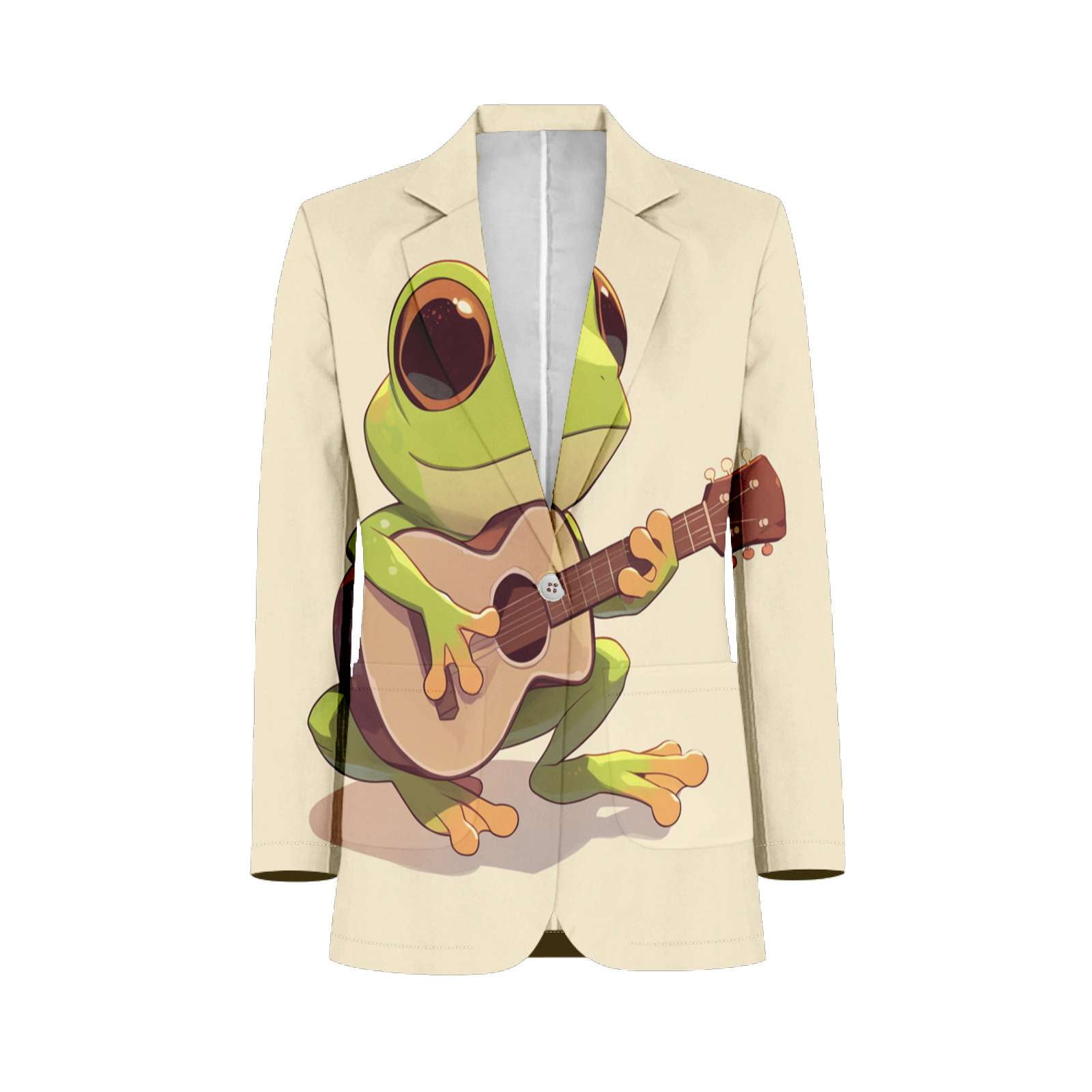 Frog Playing Guitar Musical Frog Customized Men's Suits full man Shawl ...