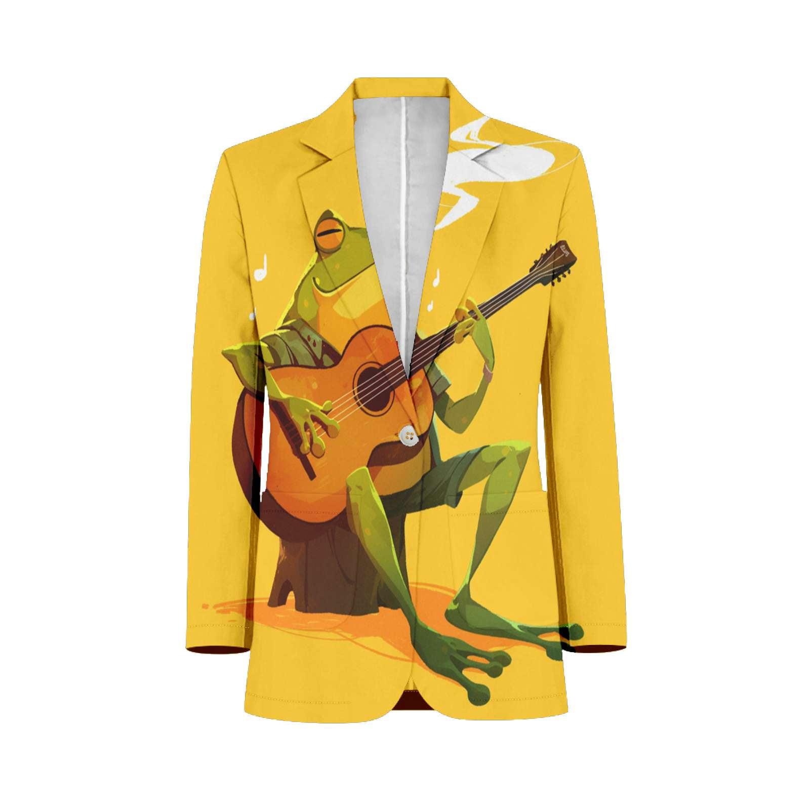 Frog Playing Guitar Musical Frog Customized Men's Suits full man Shawl ...