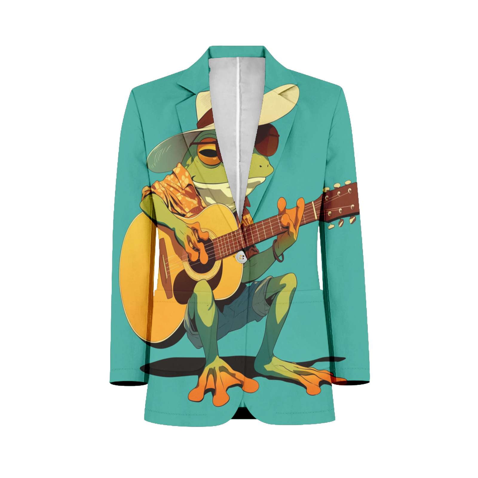 Frog Playing Guitar Musical Frog Customized Men's Suits full man Shawl ...