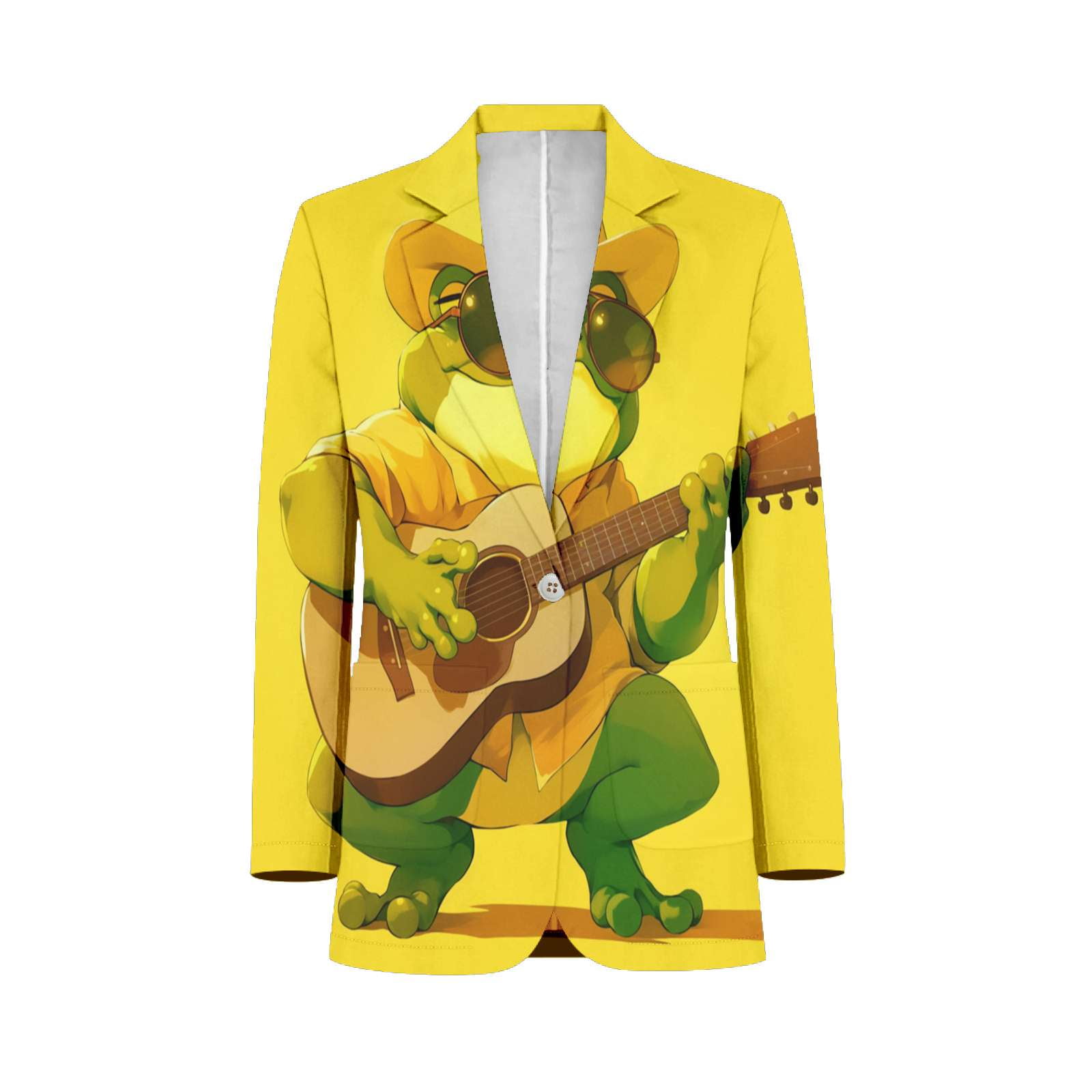 Frog Playing Guitar Musical Frog Customized Men's Suits full man Shawl ...