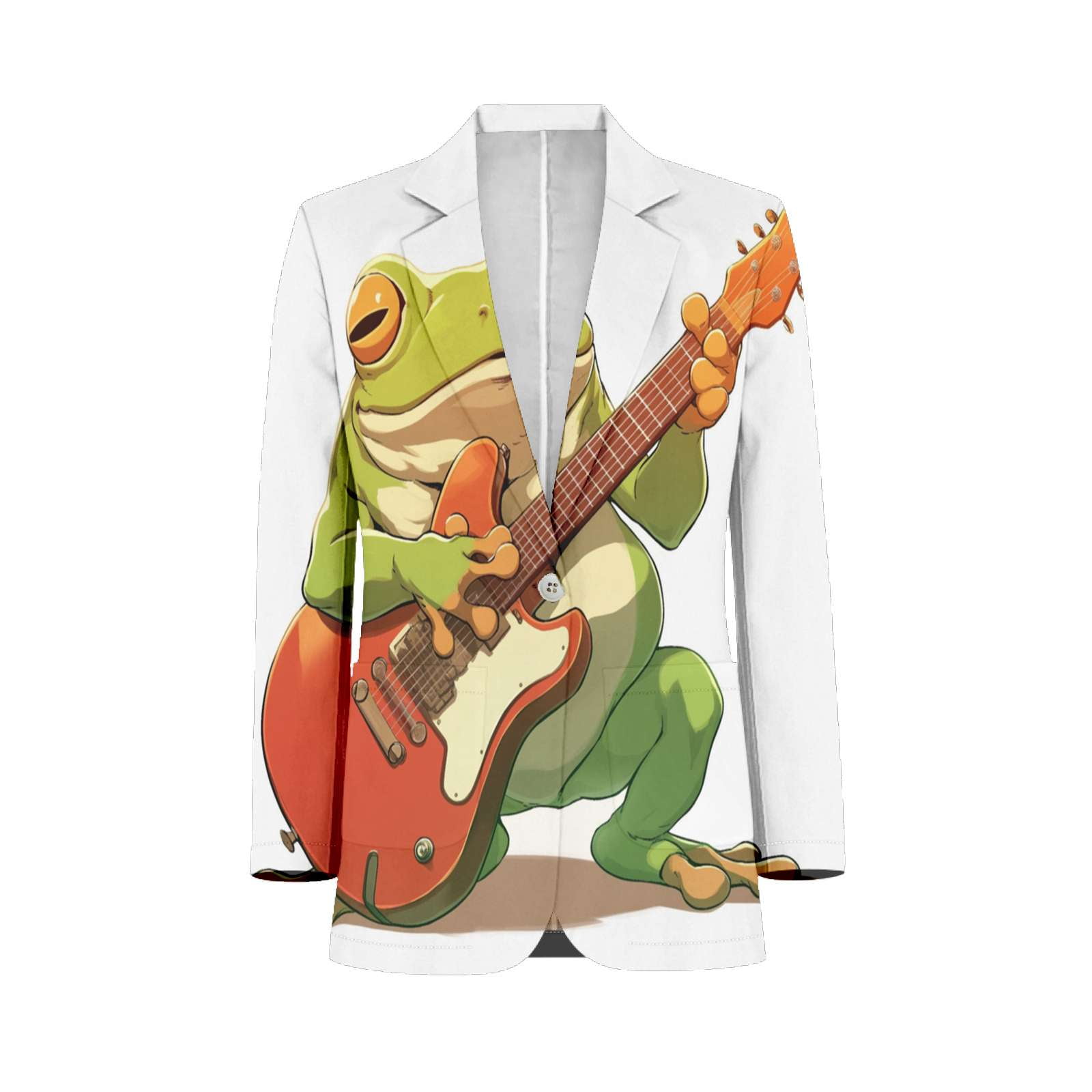 Frog Playing Guitar Musical Frog Customized Men's Suits full man Shawl ...