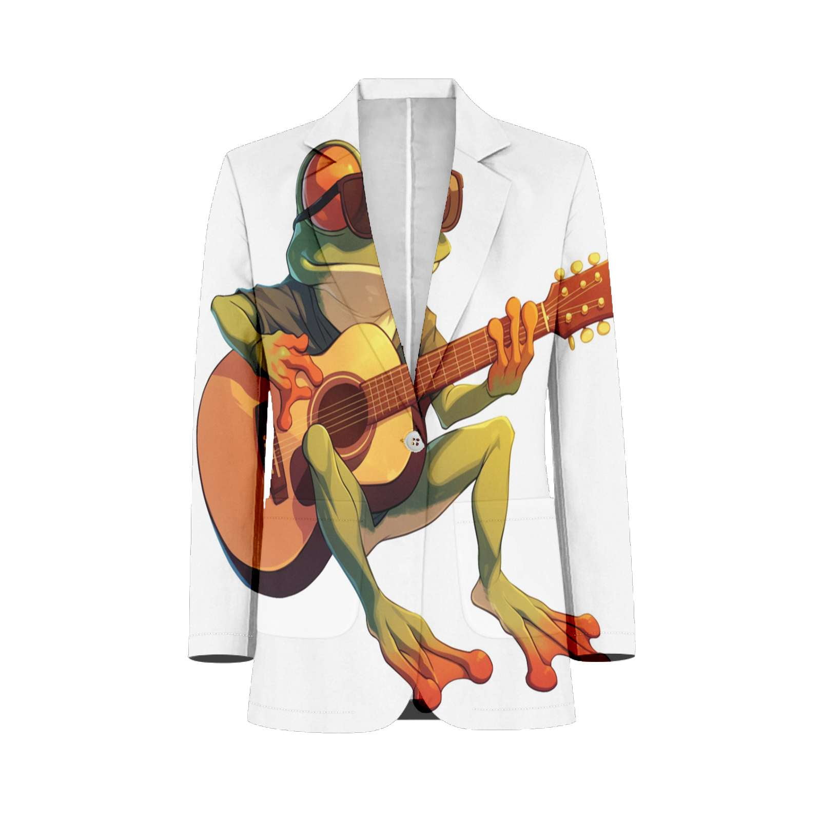 Frog Playing Guitar Musical Frog Customized Men's Suits full man Shawl ...