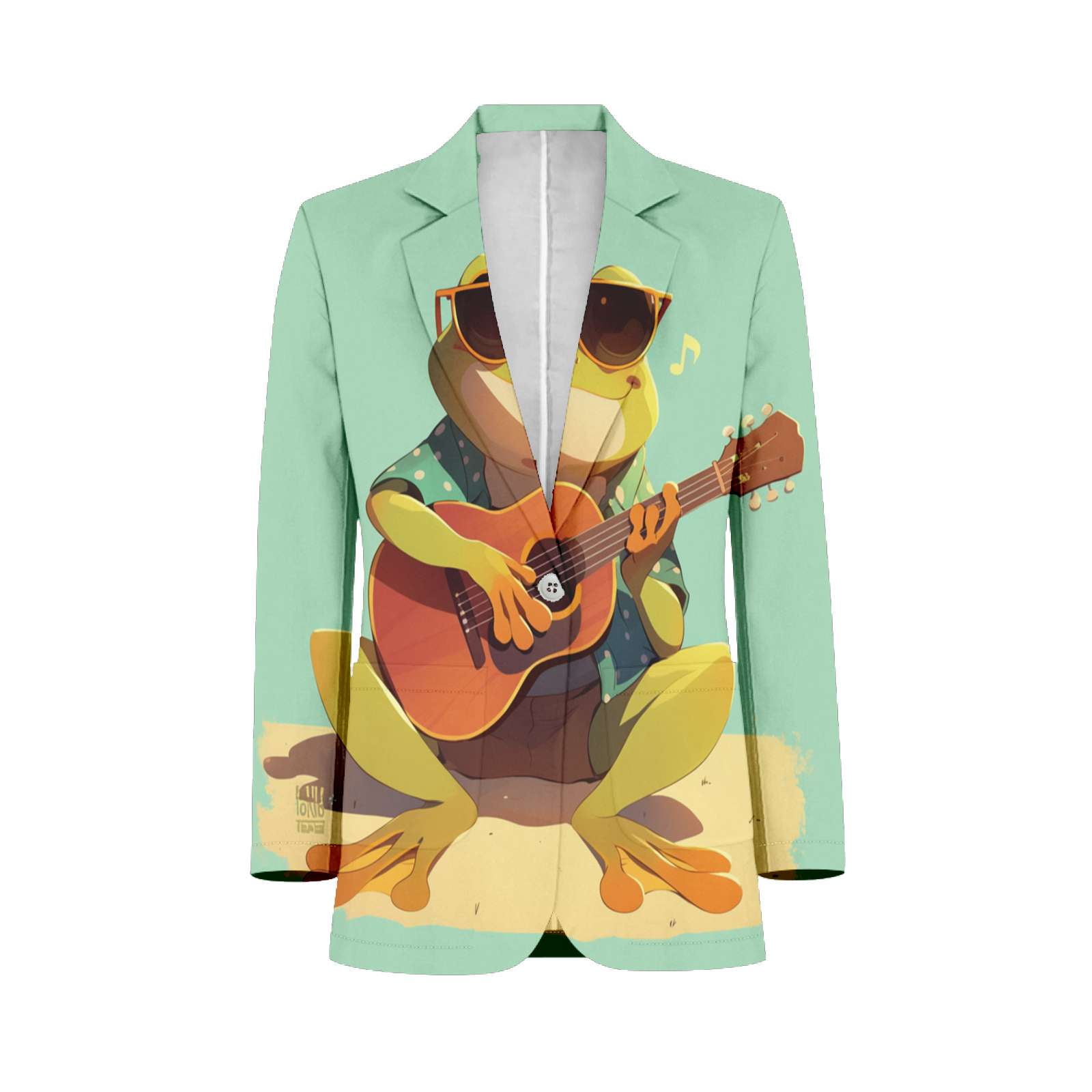 Frog Playing Guitar Musical Frog Customized Men's Suits full man Shawl ...