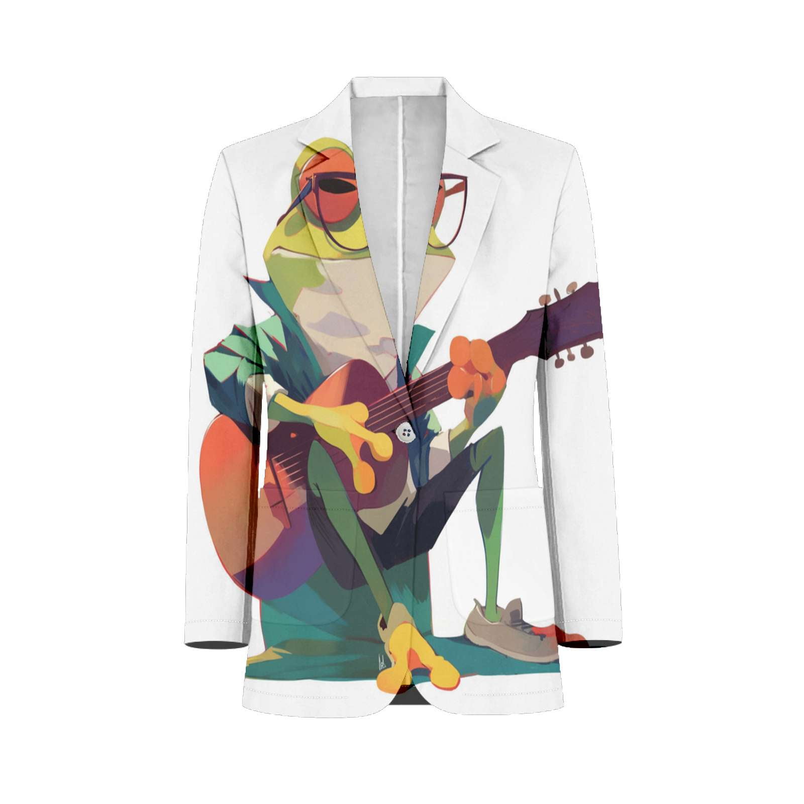 Frog Playing Guitar Musical Frog Customized Men's Suits full man Shawl ...