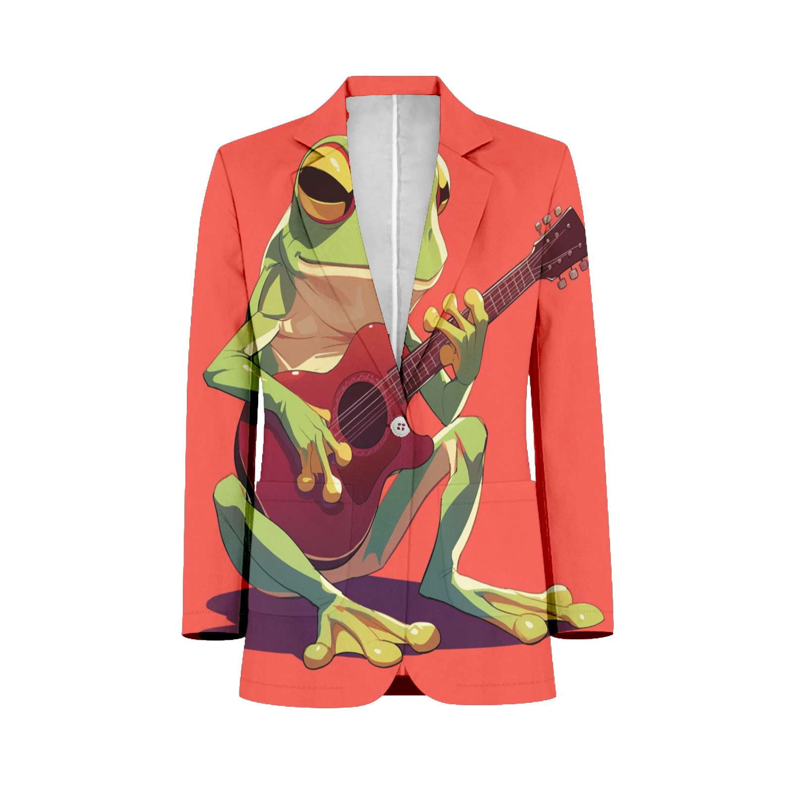 Frog Playing Guitar Musical Frog Customized Men's Suits full man Shawl ...