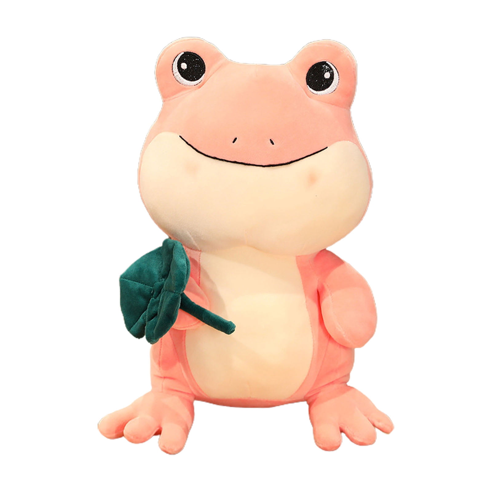 Frog Plush Toy Soft Lovely Cartoon Frog Hold Lotus Leaf Plushies ...