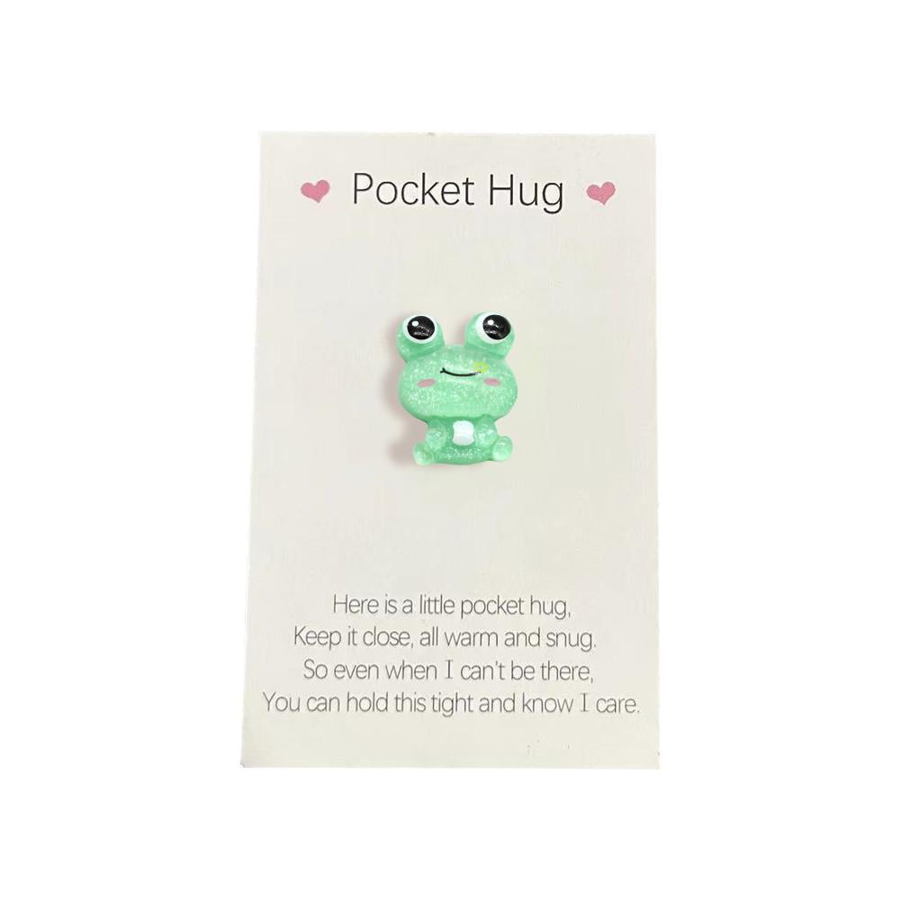 Frog Pocket Hug: Adorable Encouragement and Decor Frog Hug Greeting ...