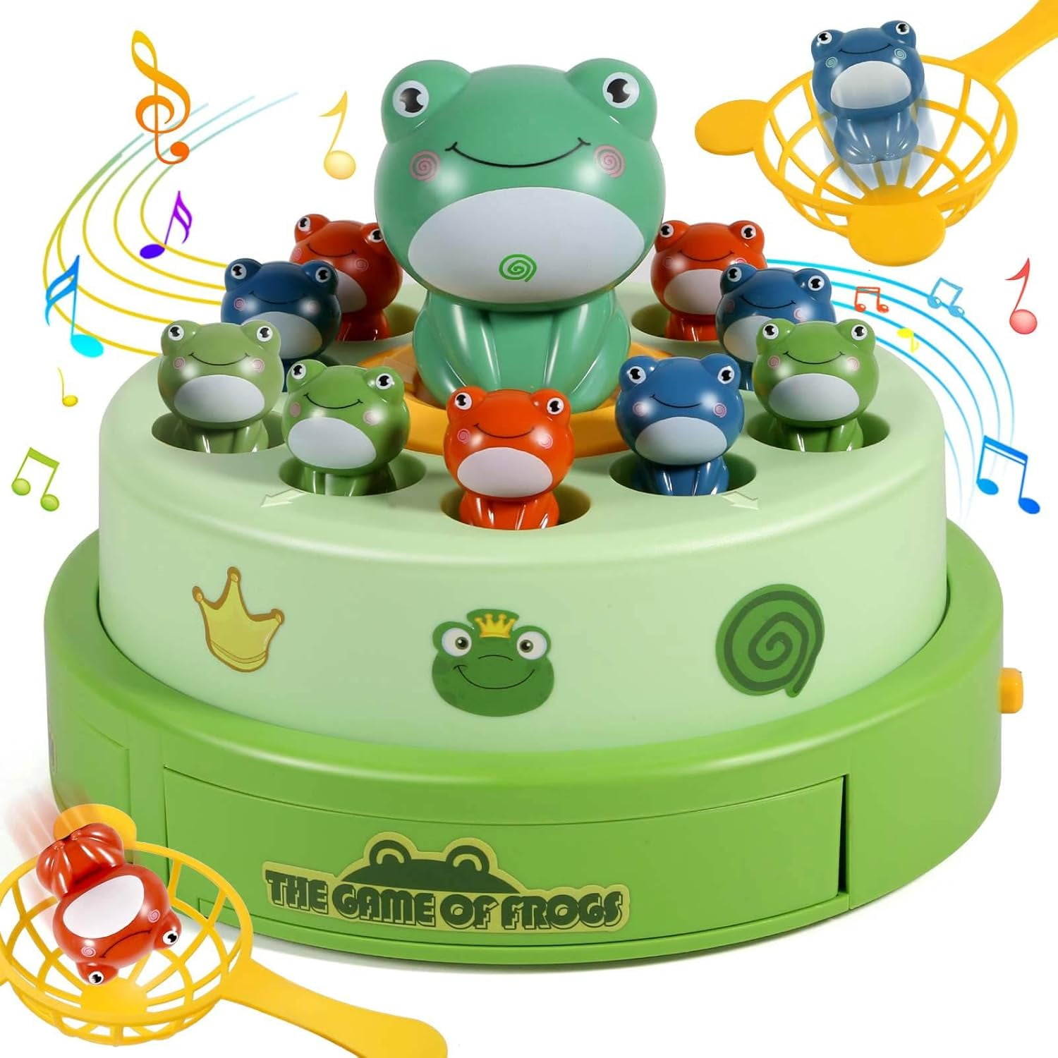 Frog Pop Out Catch Toys,Pop Up Toy,Musical Rotate Bounce Catch Board ...