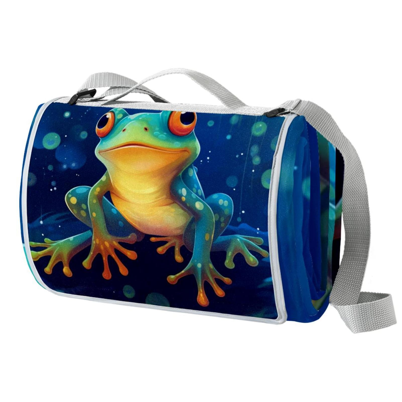 Frog Portable Canvas Picnic Blanket Waterproof Backing for Outdoor ...