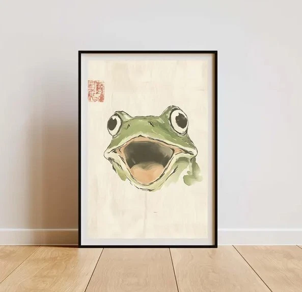 Frog - Poster Of Amphibians In The Style Of Matsumoto Hoji And Ukiyo-E ...